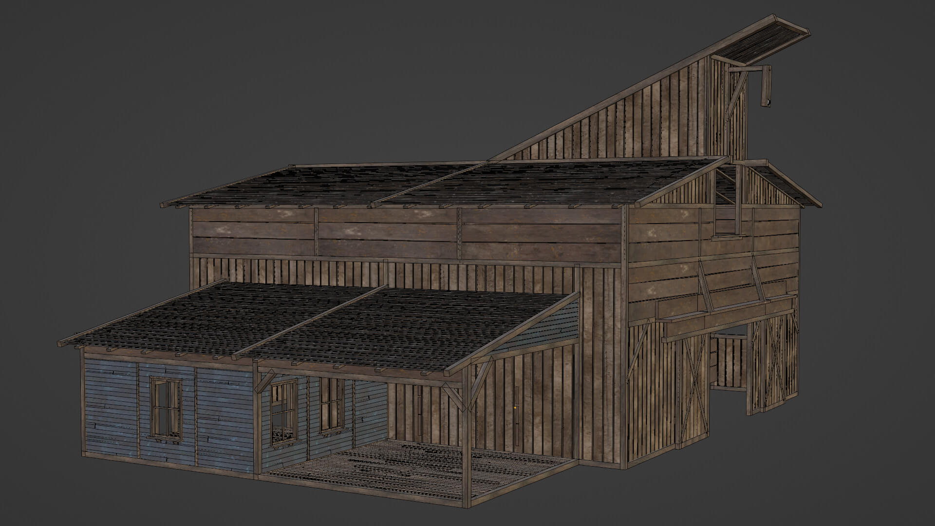 Wild West Western Warehouse Workshop Collection - 3D Model by Enterables