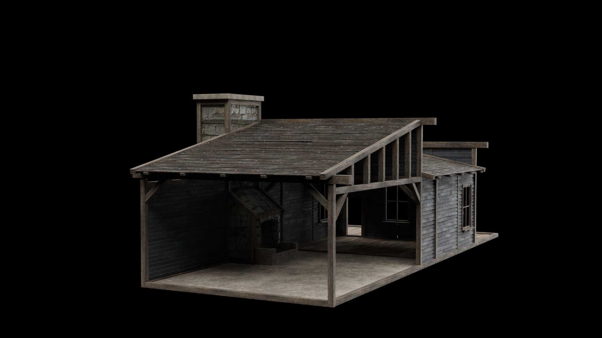Wild West Western Warehouse Workshop Collection - 3D Model by Enterables