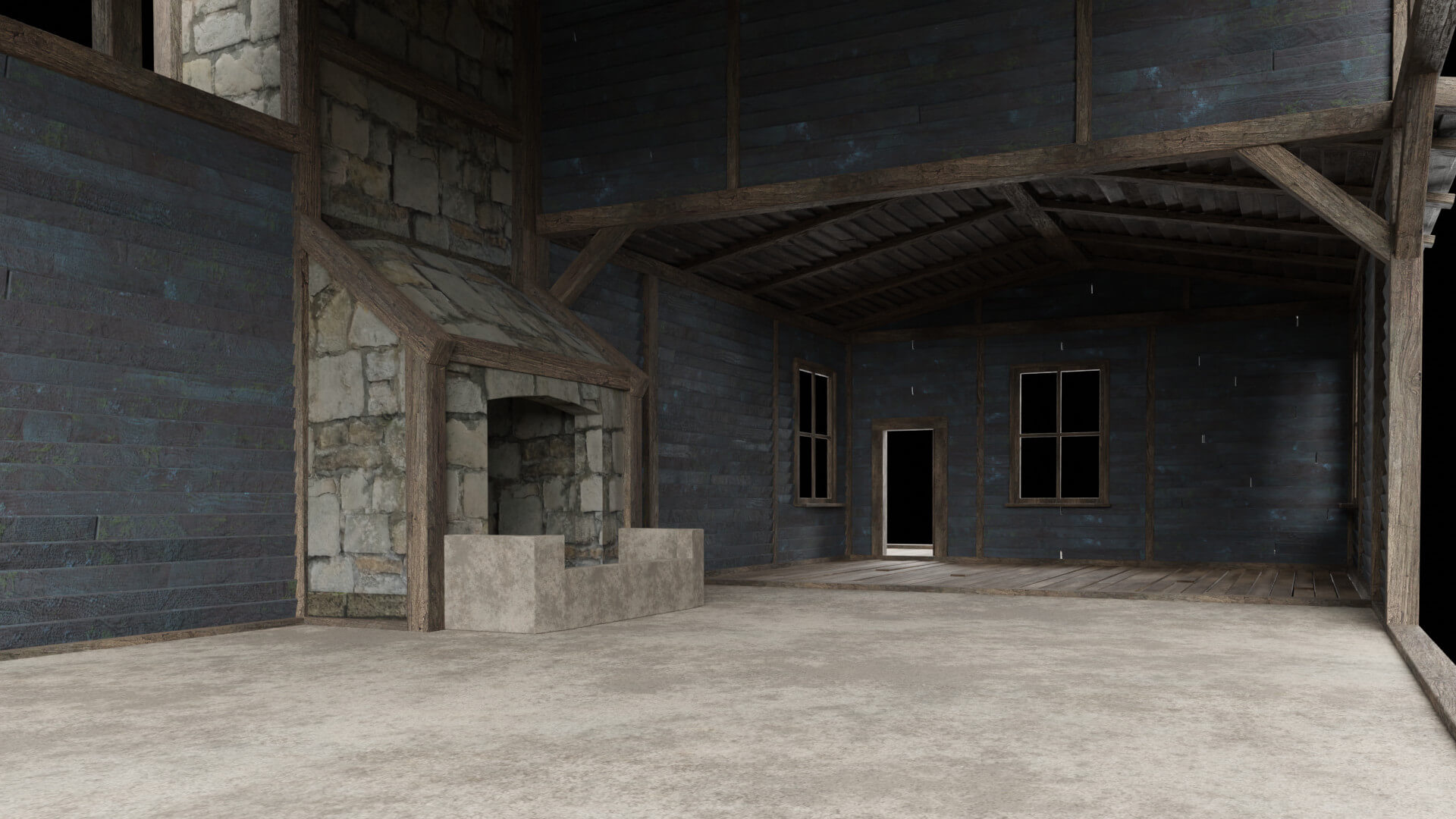Wild West Western Warehouse Workshop Collection - 3D Model by Enterables