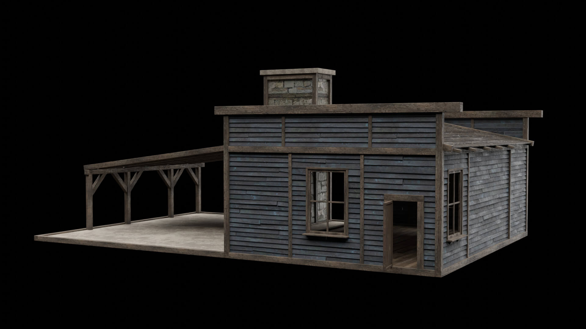 Wild West Western Warehouse Workshop Collection - 3D Model by Enterables