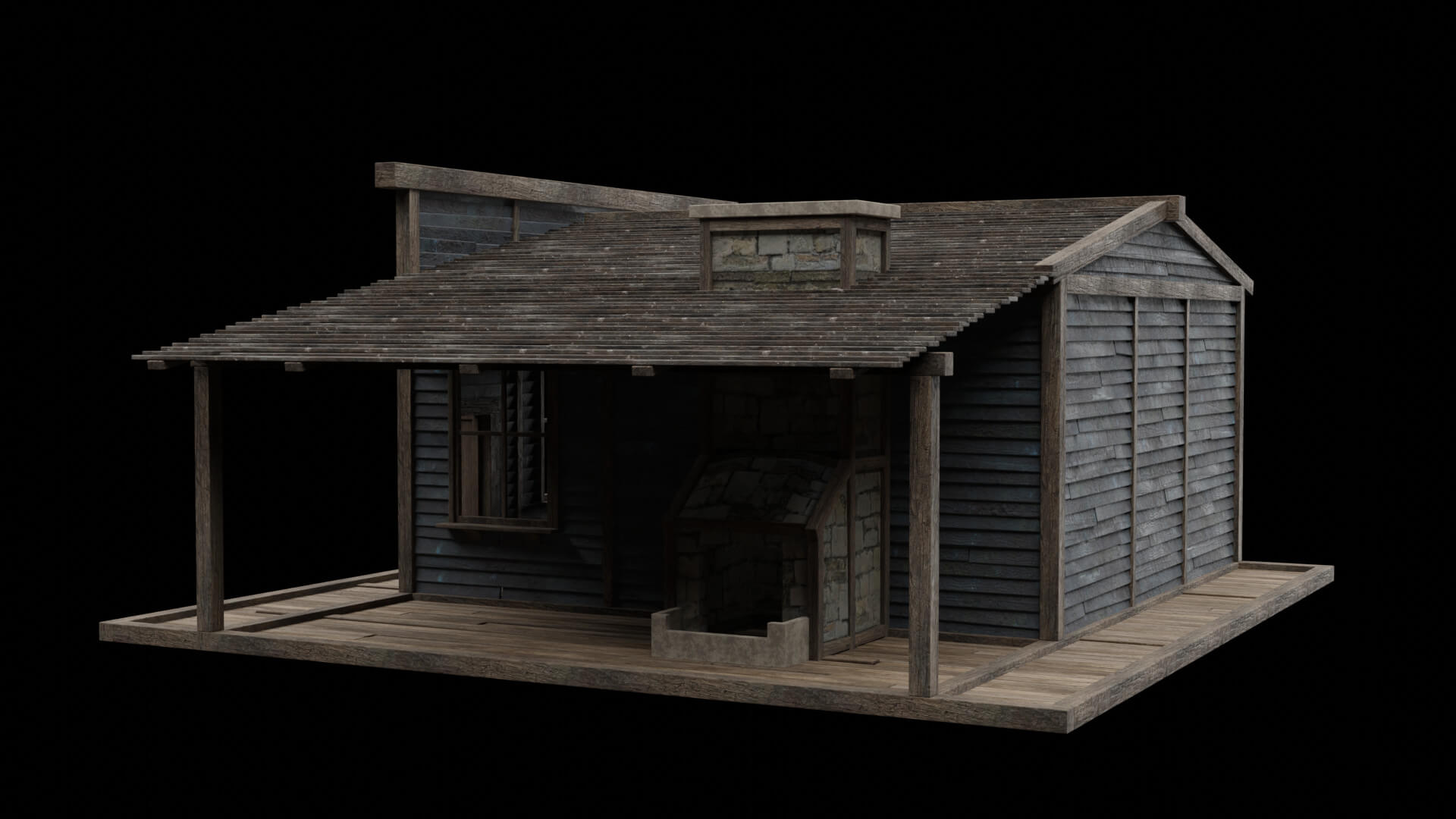 Wild West Western Warehouse Workshop Collection - 3D Model by Enterables