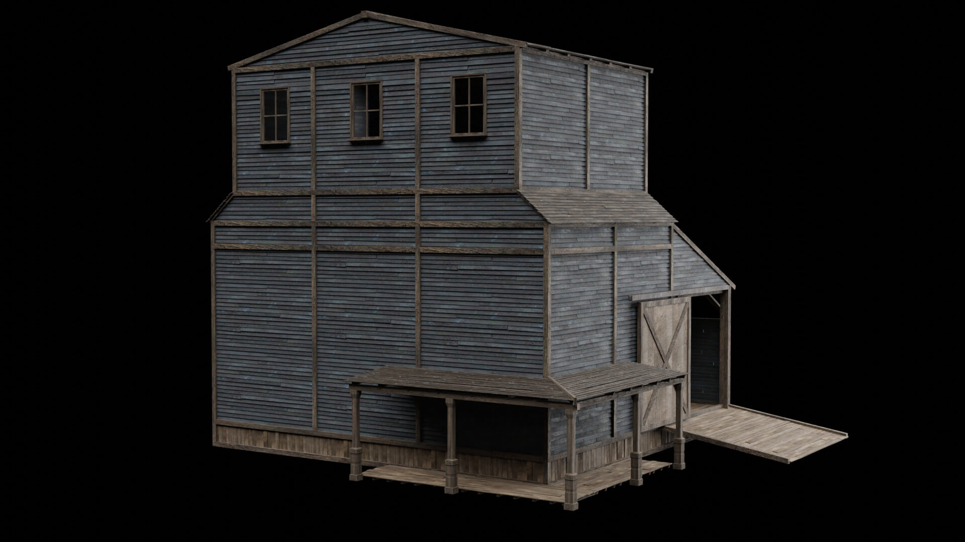 Wild West Western Warehouse Workshop Collection - 3D Model by Enterables