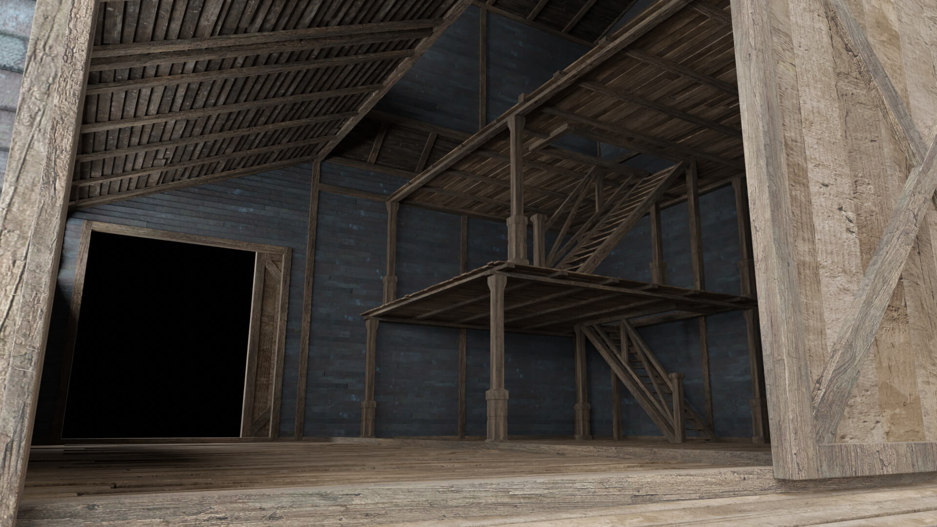 Wild West Western Warehouse Workshop Collection - 3D Model by Enterables