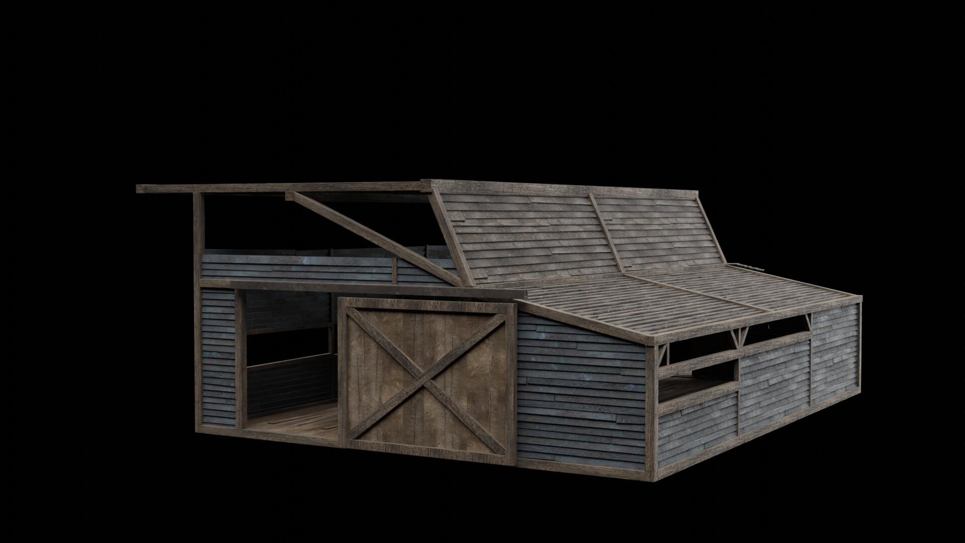Wild West Western Warehouse Workshop Collection - 3D Model by Enterables