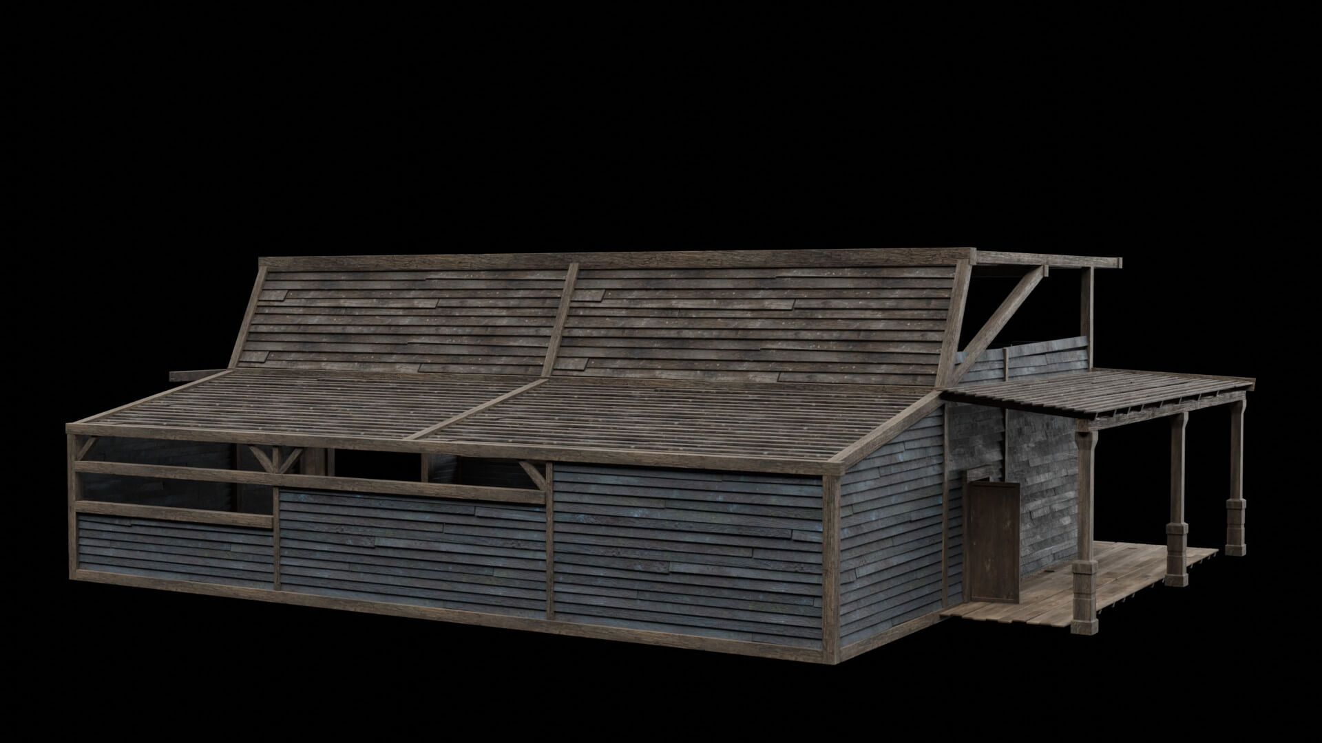 Wild West Western Warehouse Workshop Collection - 3D Model by Enterables