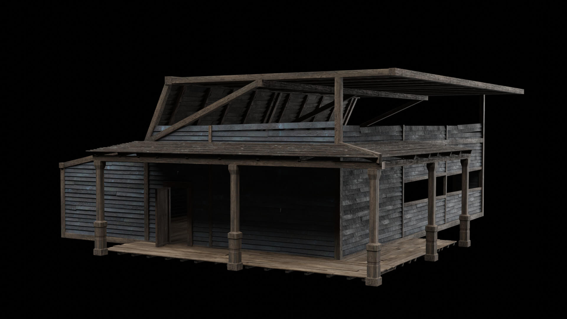 Wild West Western Warehouse Workshop Collection - 3D Model by Enterables