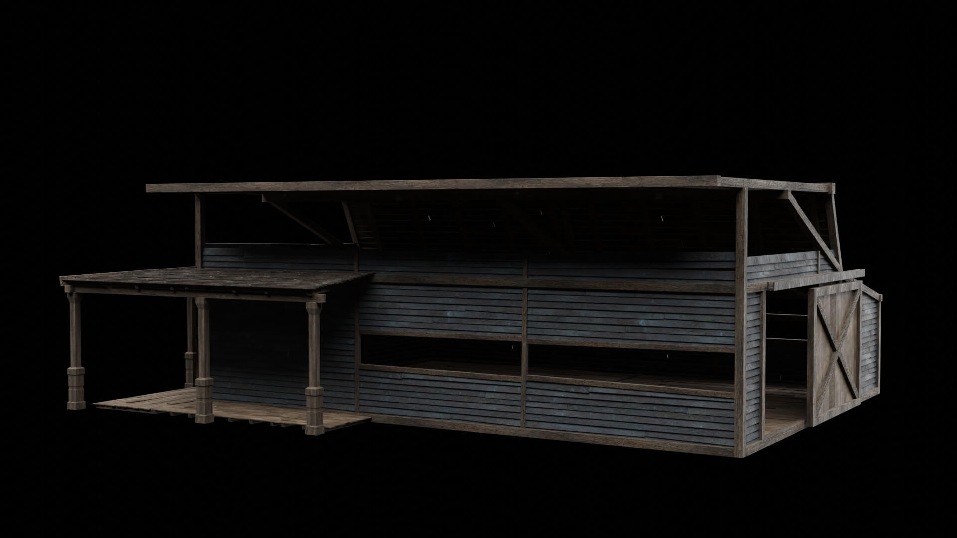 Wild West Western Warehouse Workshop Collection - 3D Model by Enterables