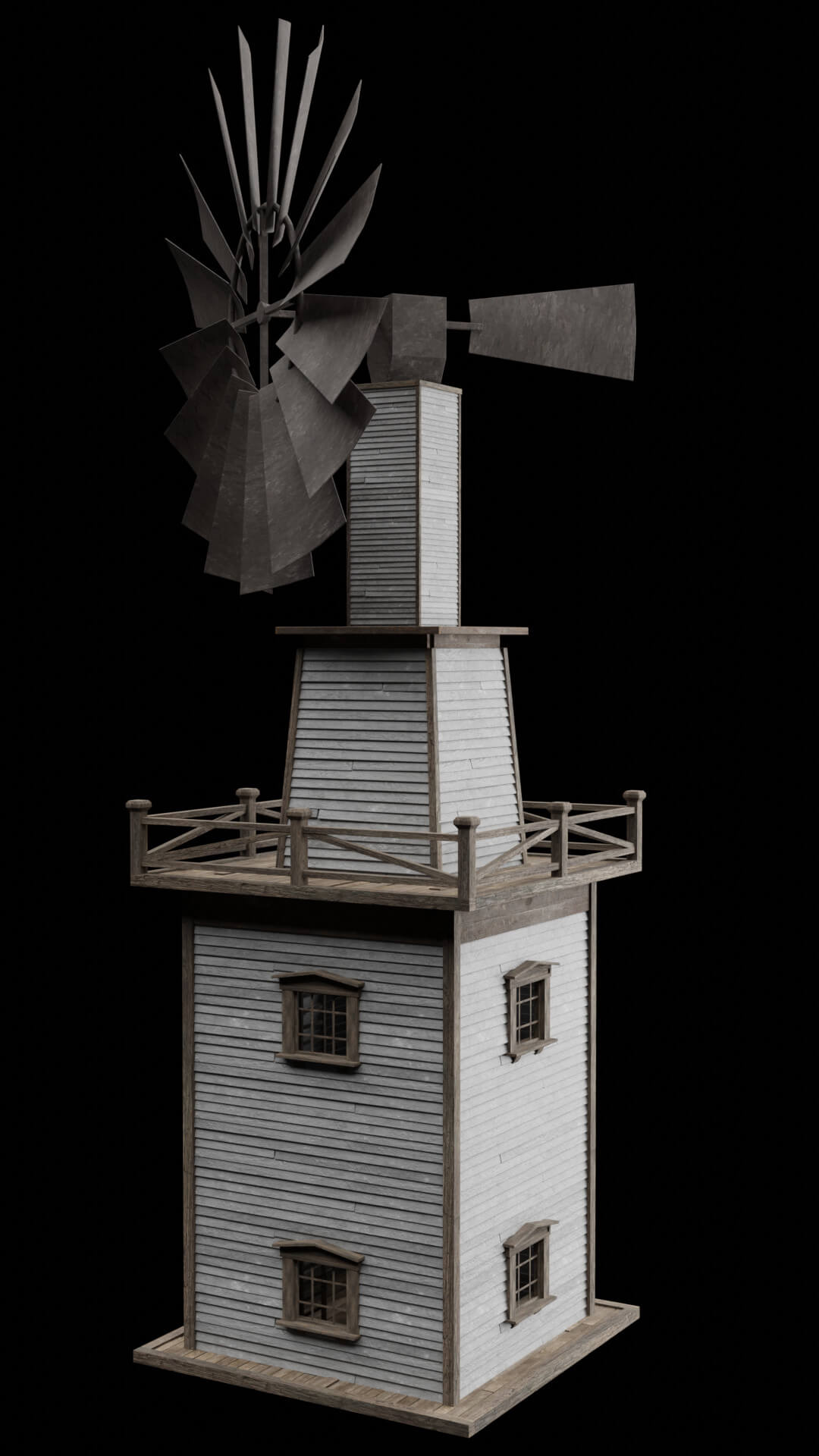 Wild West Western Windmill Wind Mill Collection - 3D Model by Enterables