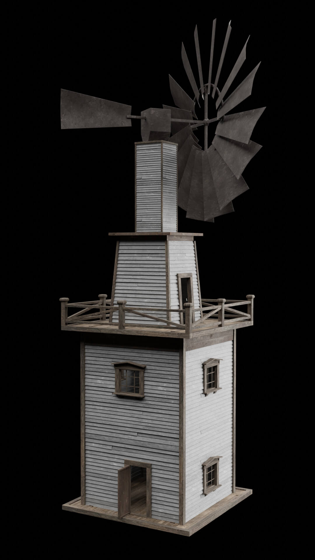 Wild West Western Windmill Wind Mill Collection - 3D Model by Enterables