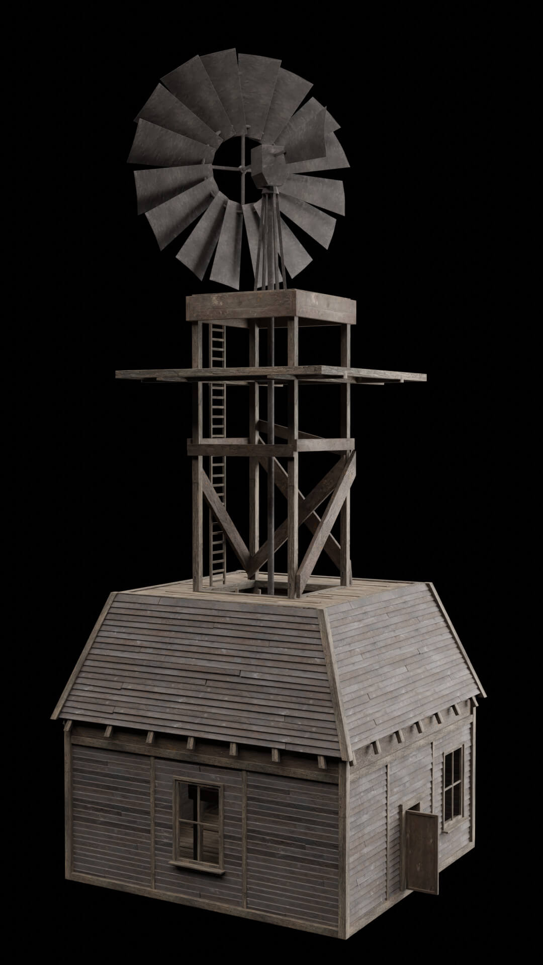 Wild West Western Windmill Wind Mill Collection - 3D Model by Enterables