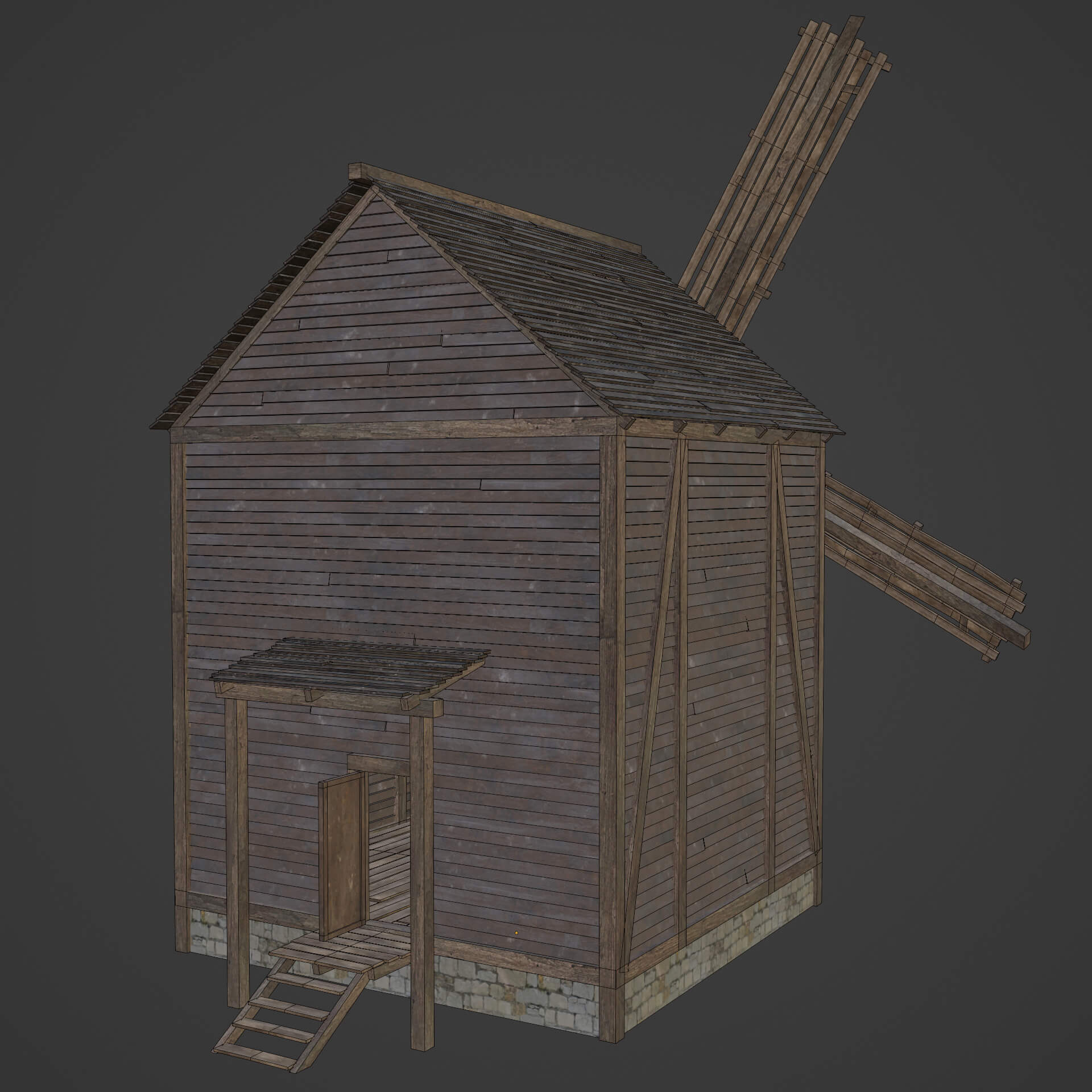 Wild West Western Windmill Wind Mill Collection - 3D Model by Enterables