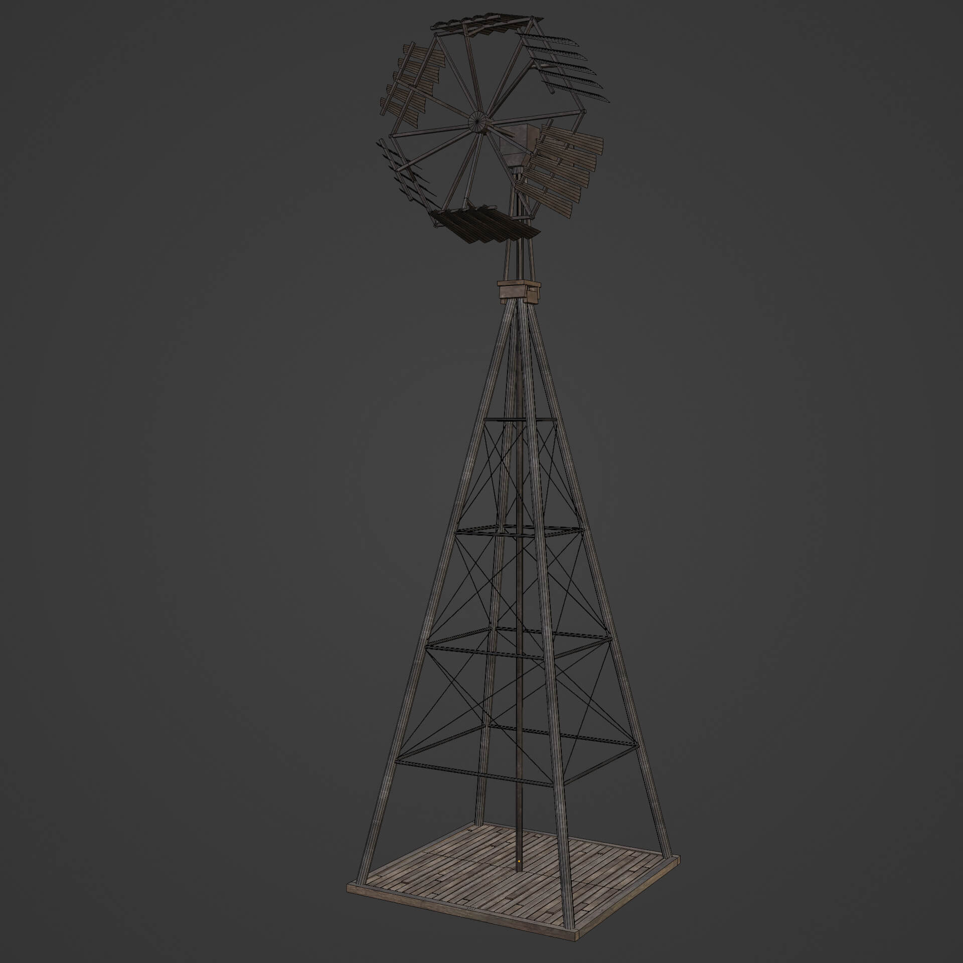 Wild West Western Windmill Wind Mill Collection - 3D Model by Enterables