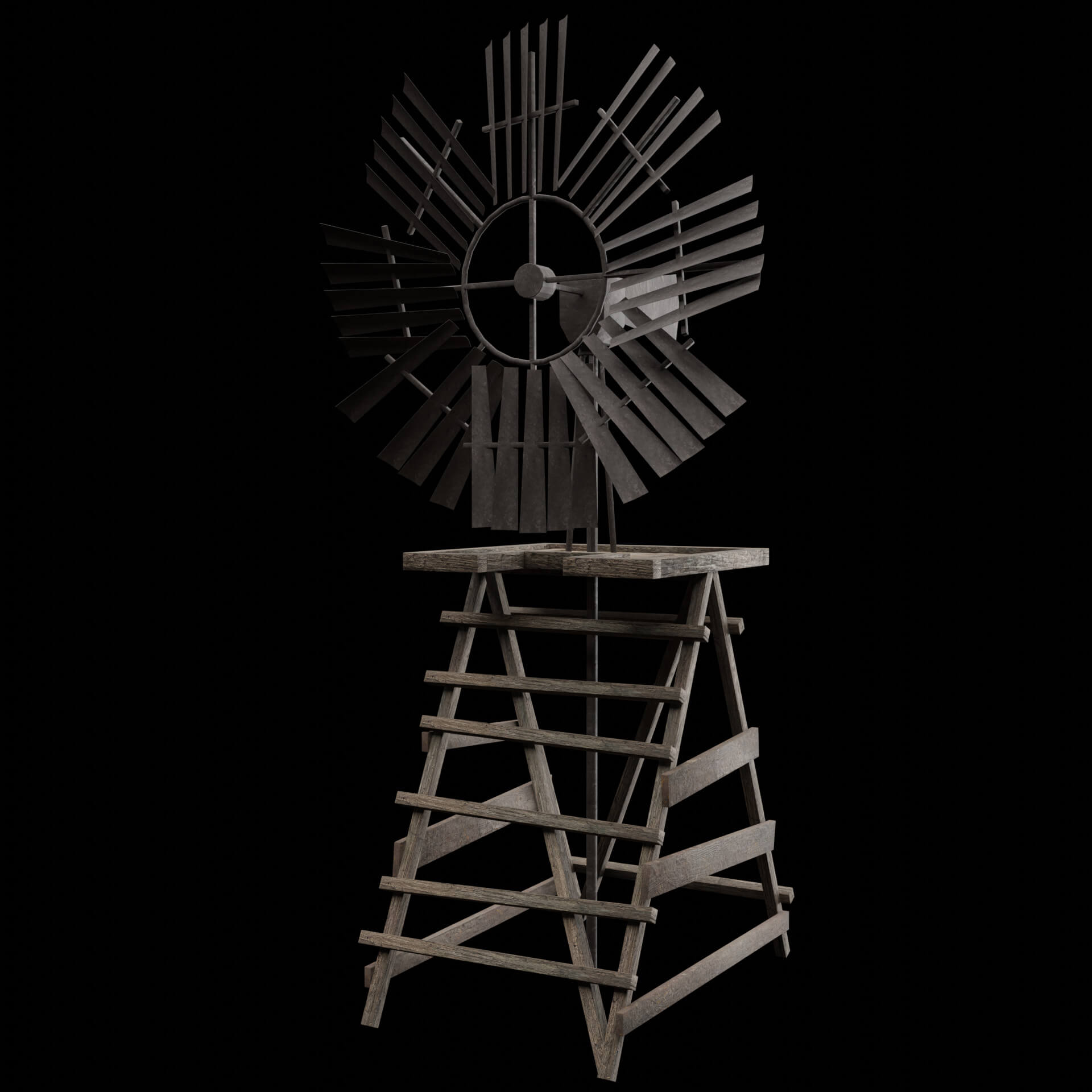 Wild West Western Windmill Wind Mill Collection - 3D Model by Enterables