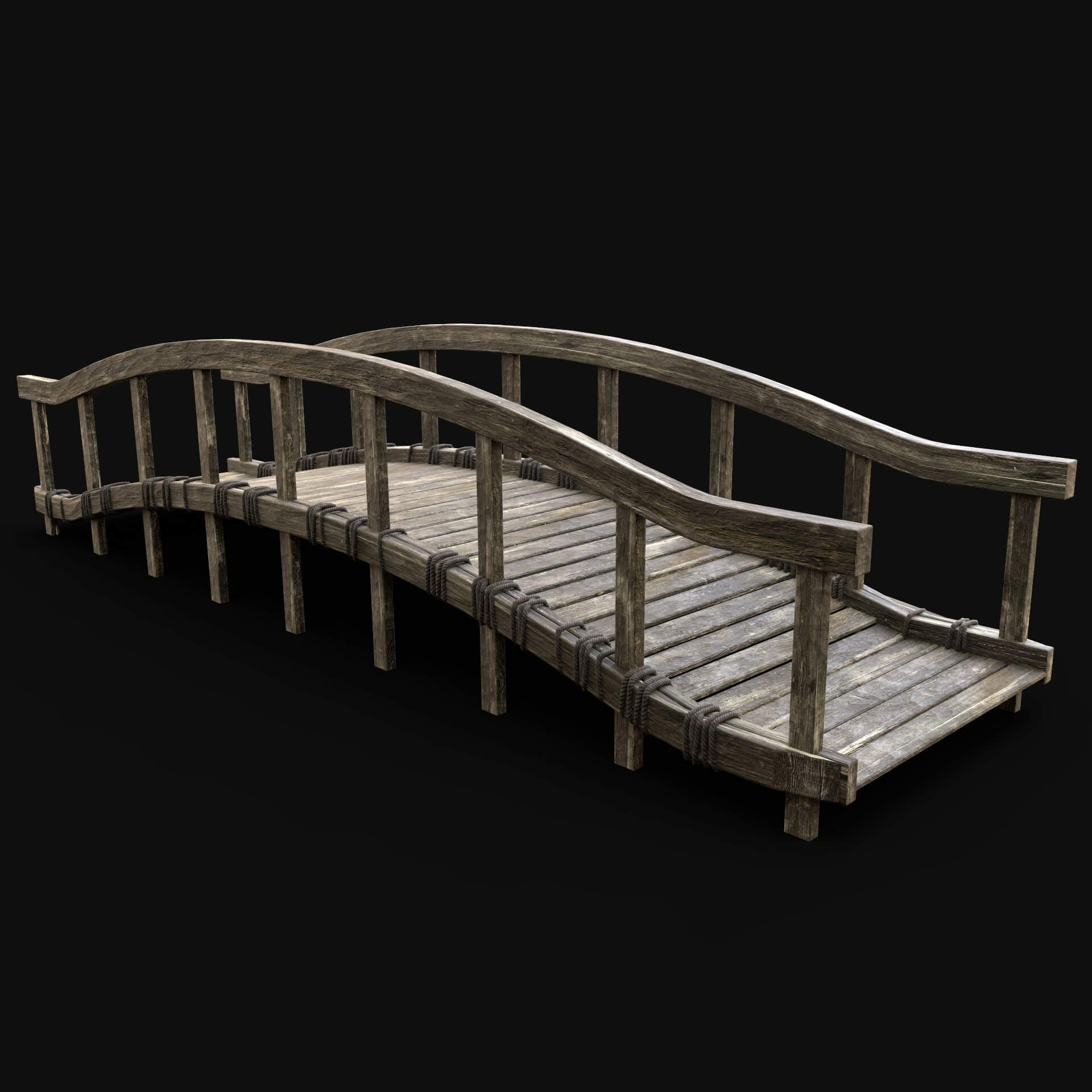 Wooden Bridge - 3D Model by Enterables