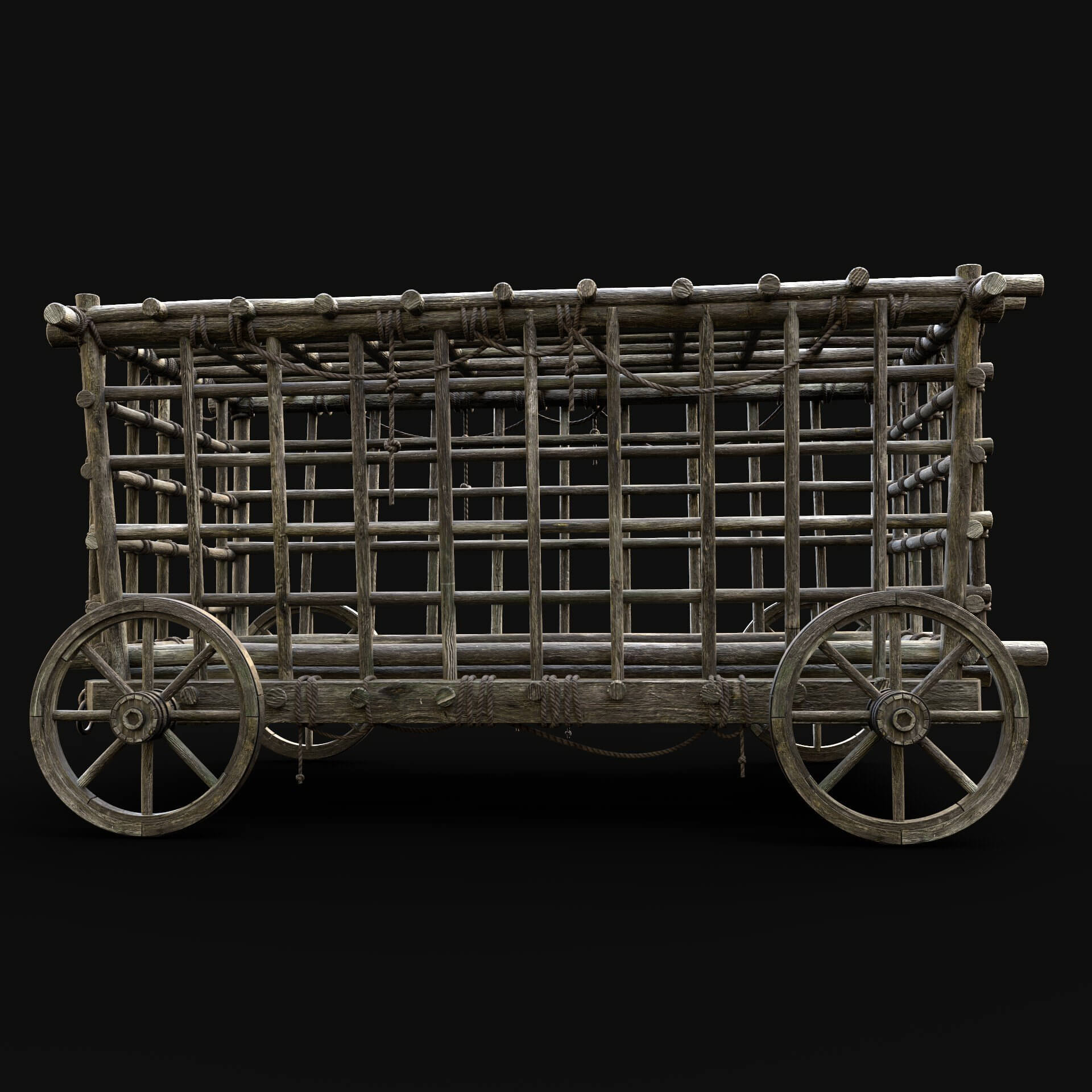 Medieval Wooden Cage Collection - 3D Model by Enterables