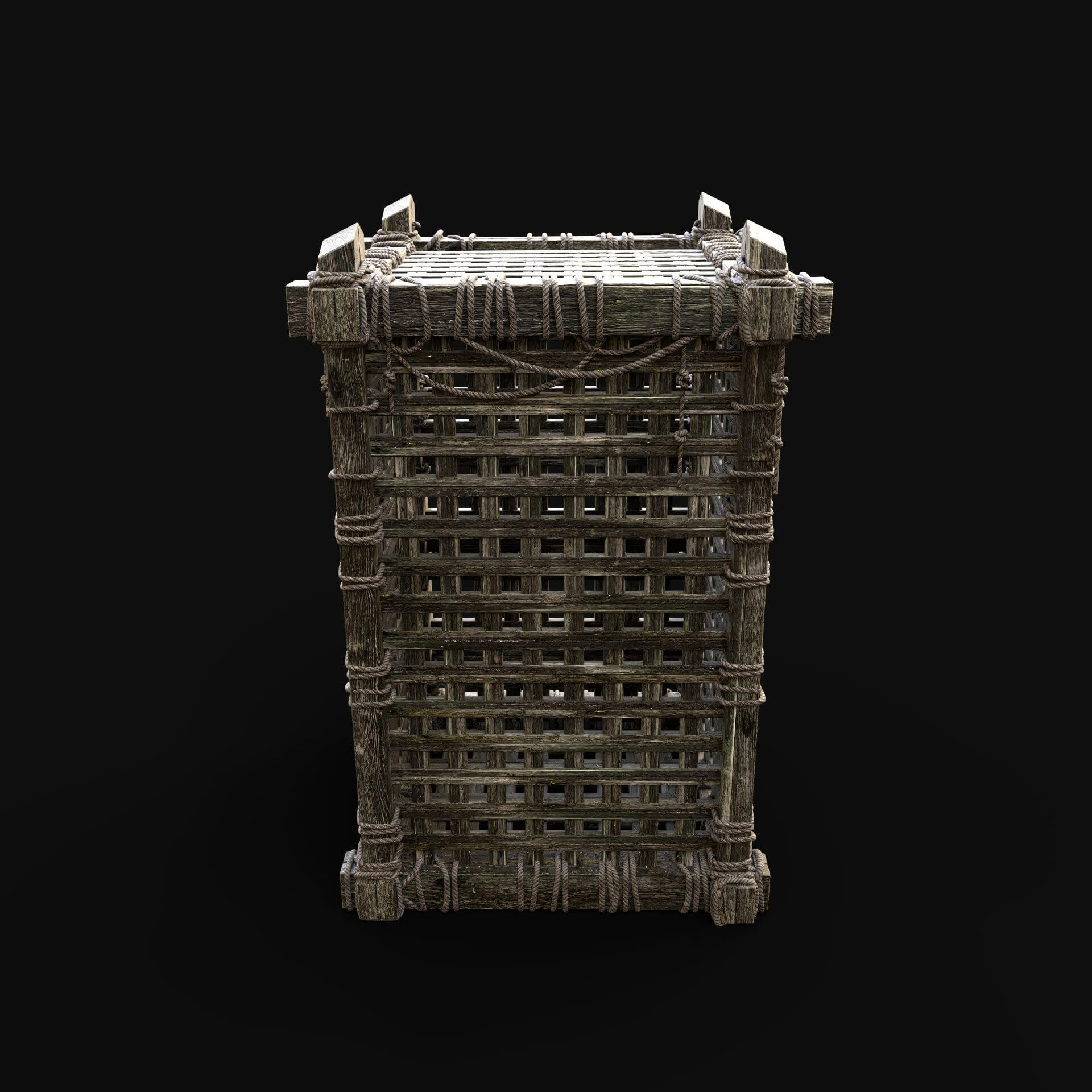 Medieval Wooden Cage Collection - 3D Model by Enterables