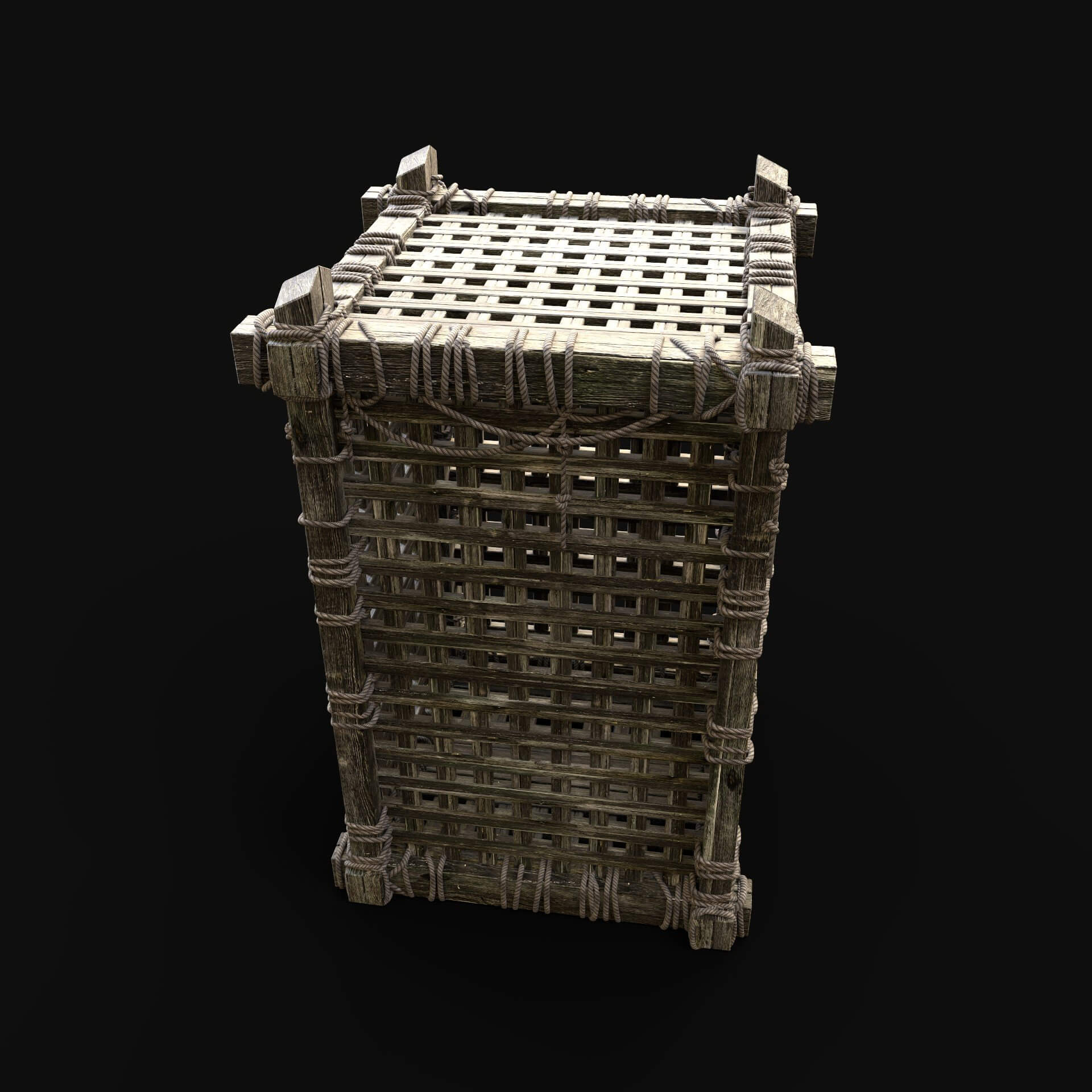 Medieval Wooden Cage Collection - 3D Model by Enterables