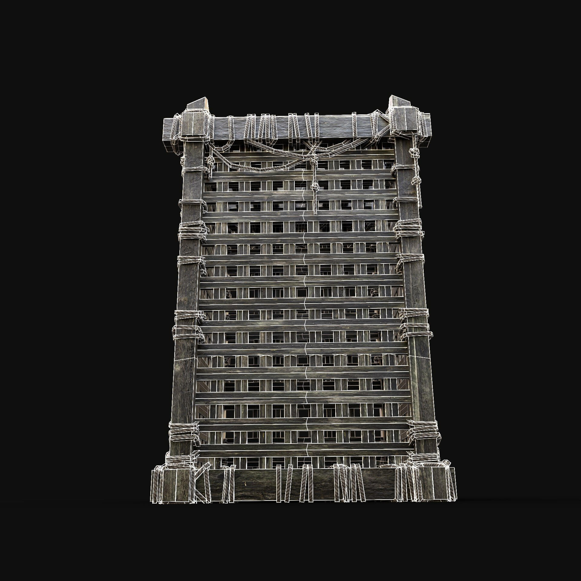 Medieval Wooden Cage Collection - 3D Model by Enterables