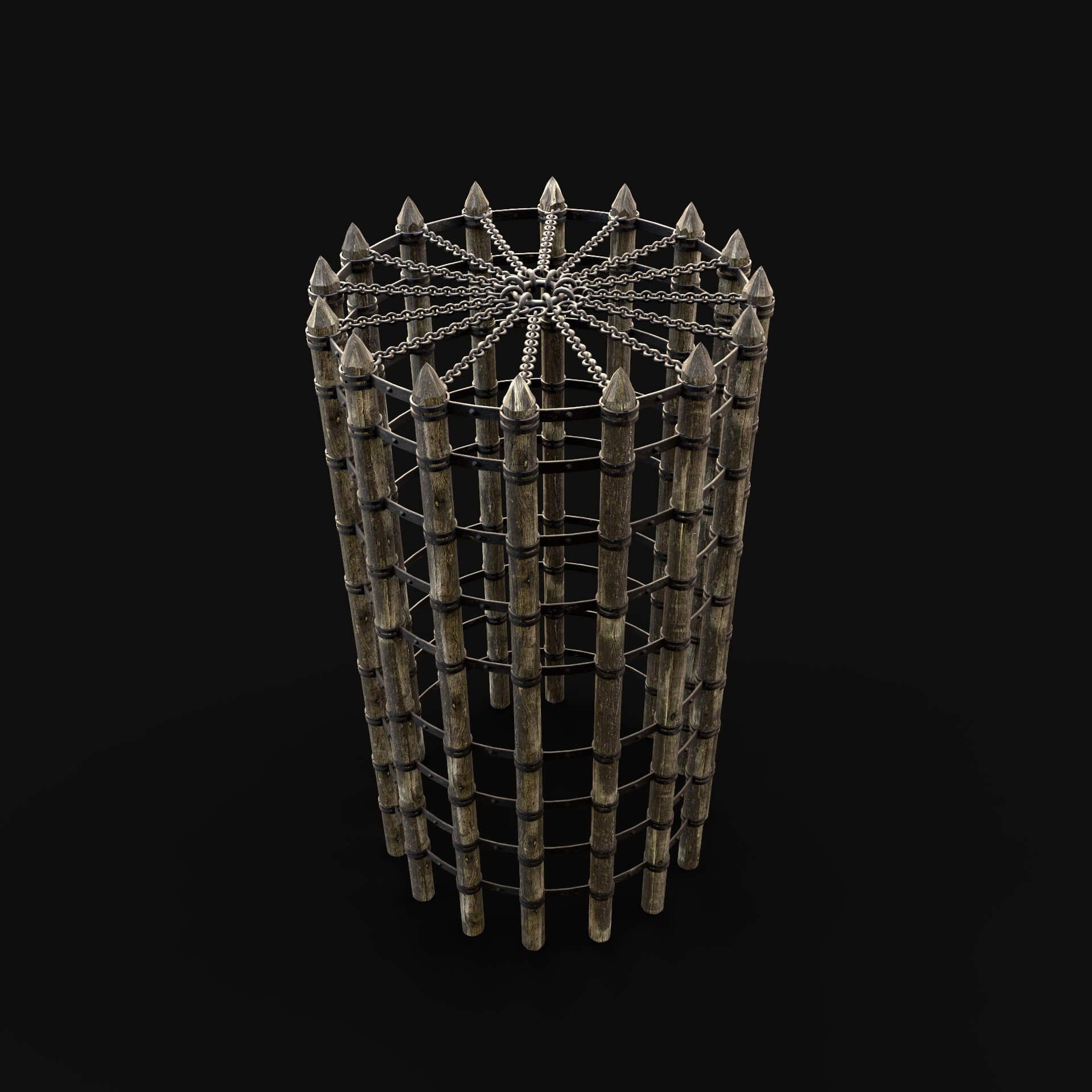 Medieval Wooden Cage Collection - 3D Model by Enterables