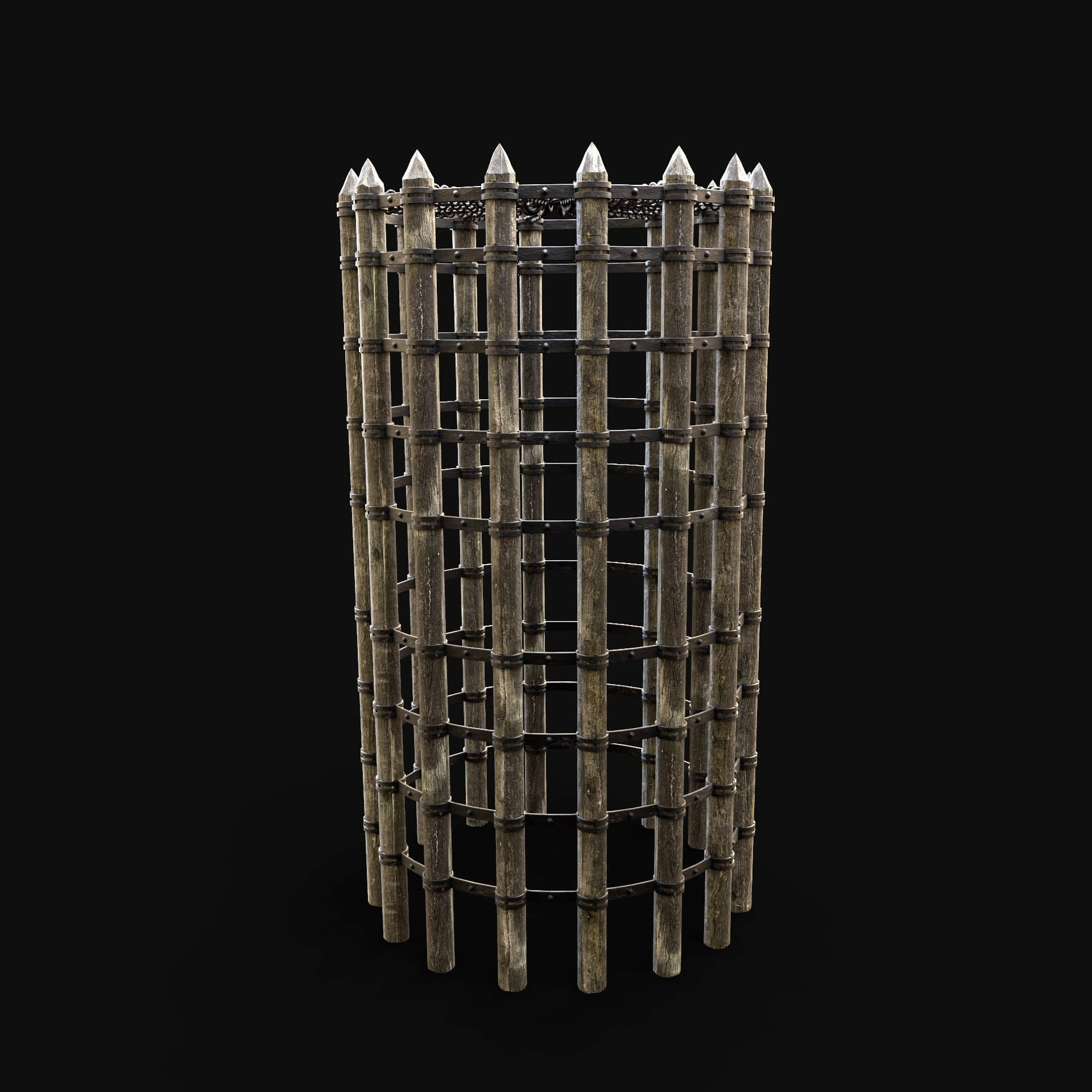 Medieval Wooden Cage Collection - 3D Model by Enterables