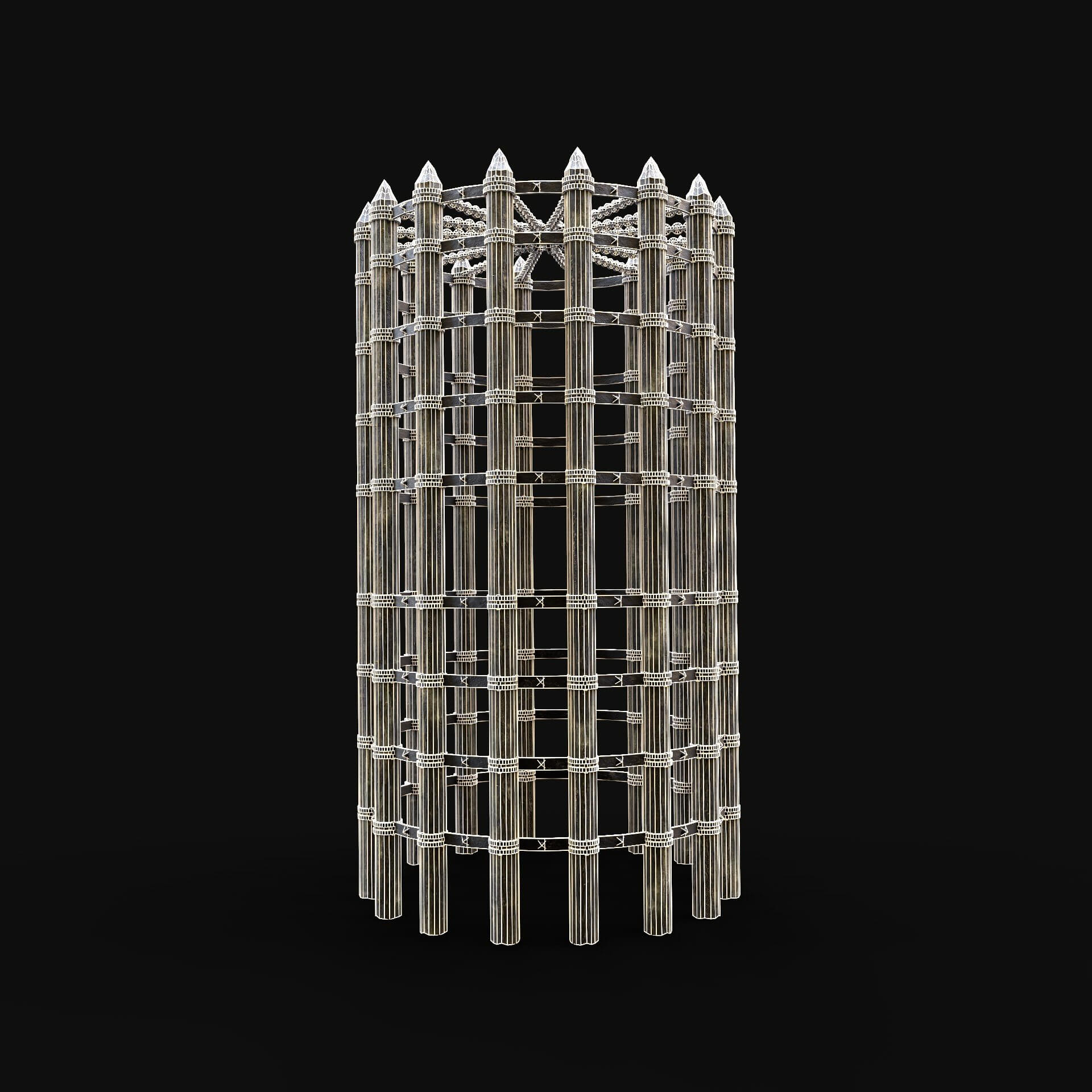 Medieval Wooden Cage Collection - 3D Model by Enterables