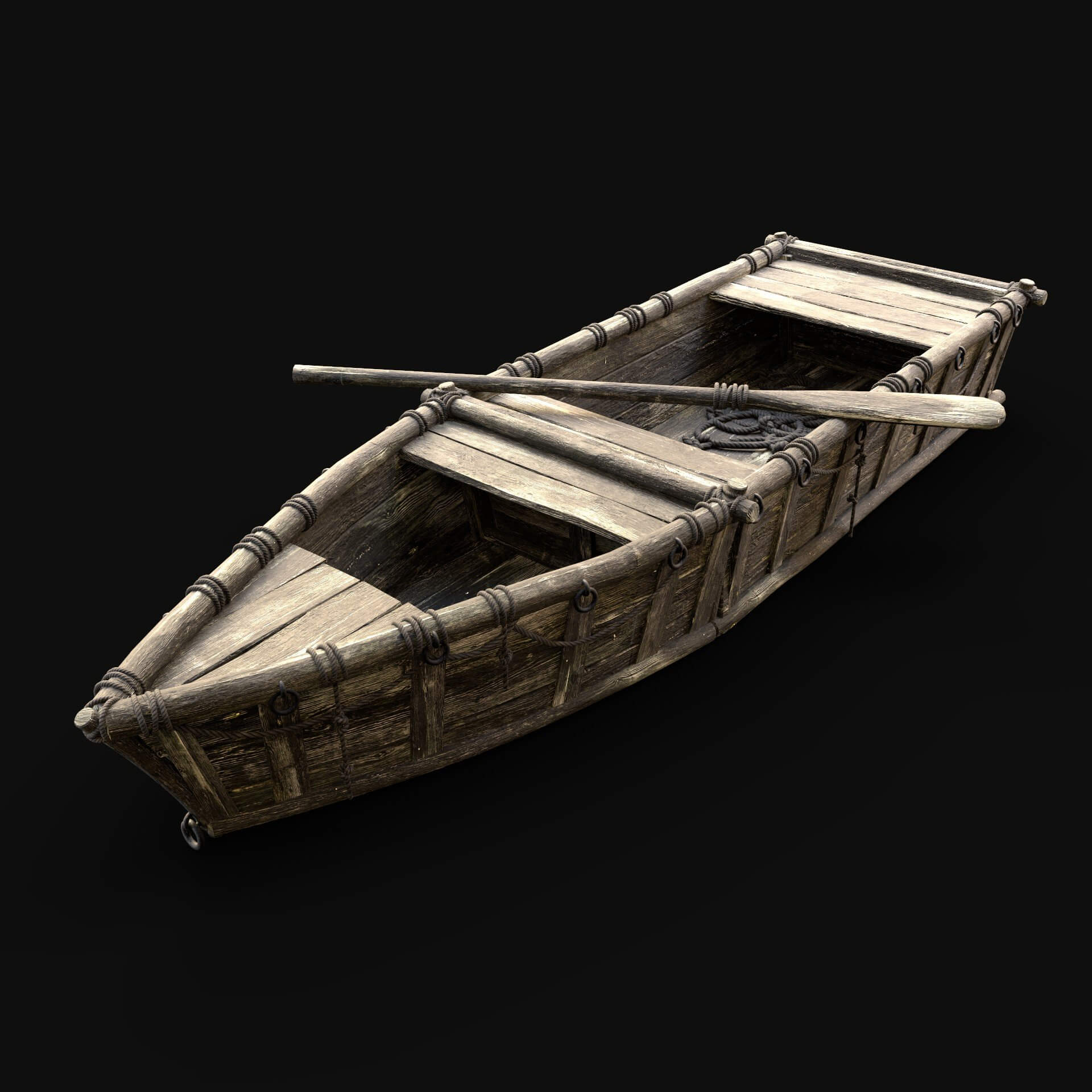 Wooden Boat - 3D Model by Enterables