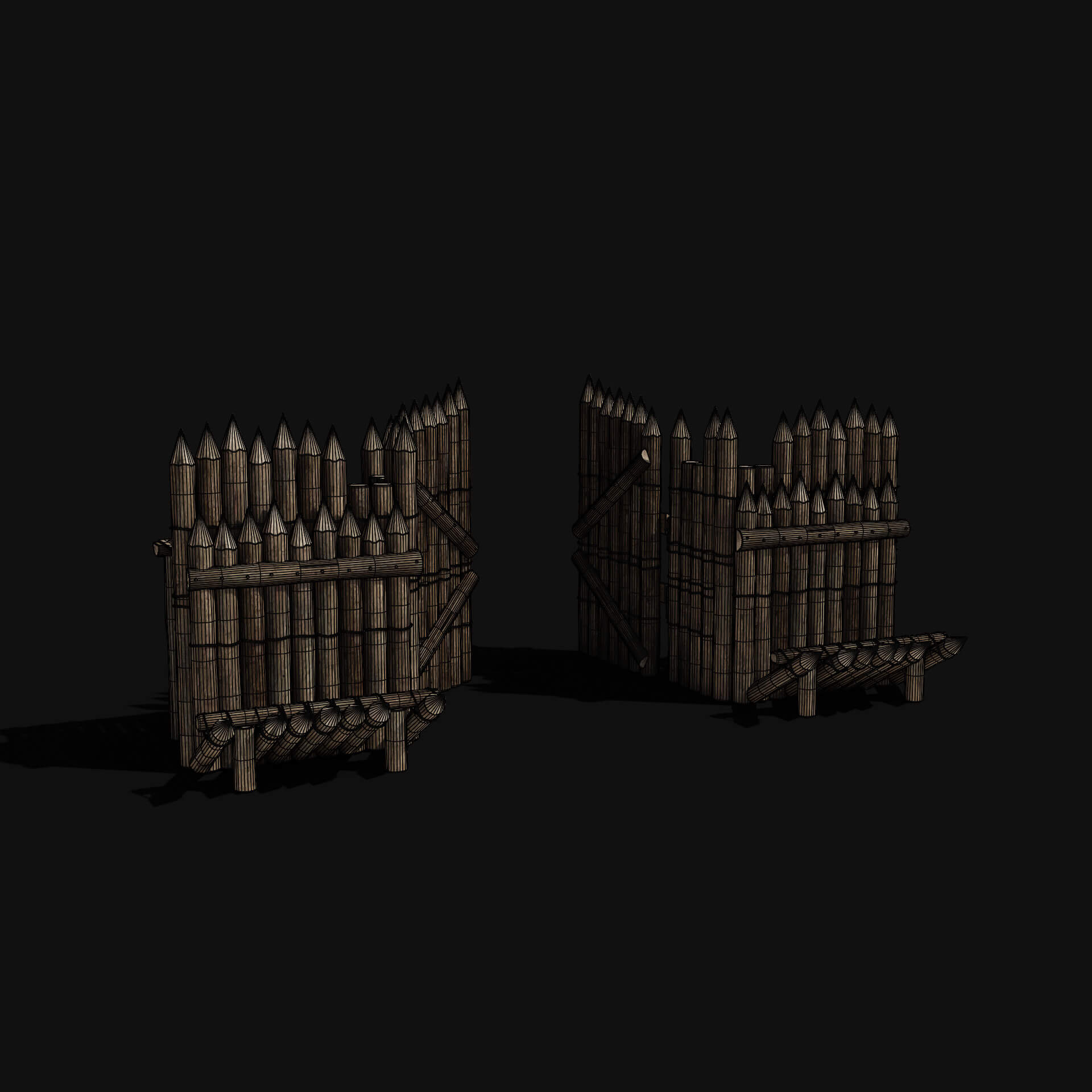Wooden Gates Medieval Door Collection - 3D Model by Enterables