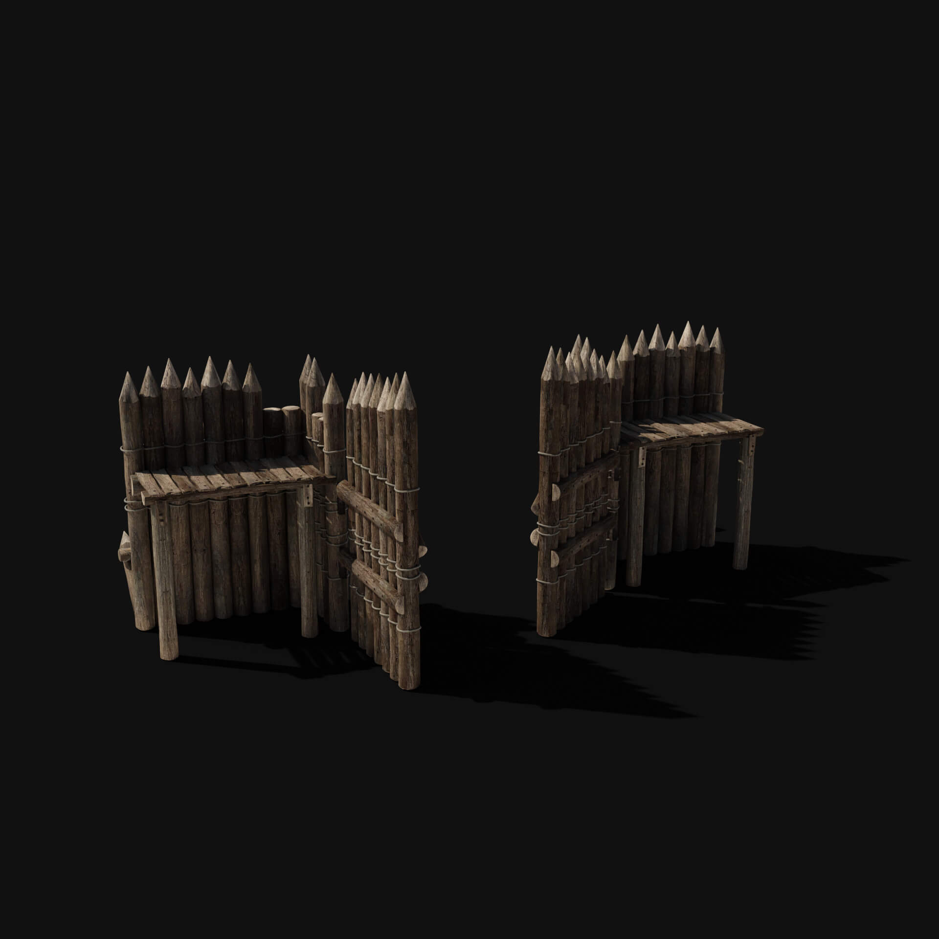 Wooden Gates Medieval Door Collection - 3D Model by Enterables