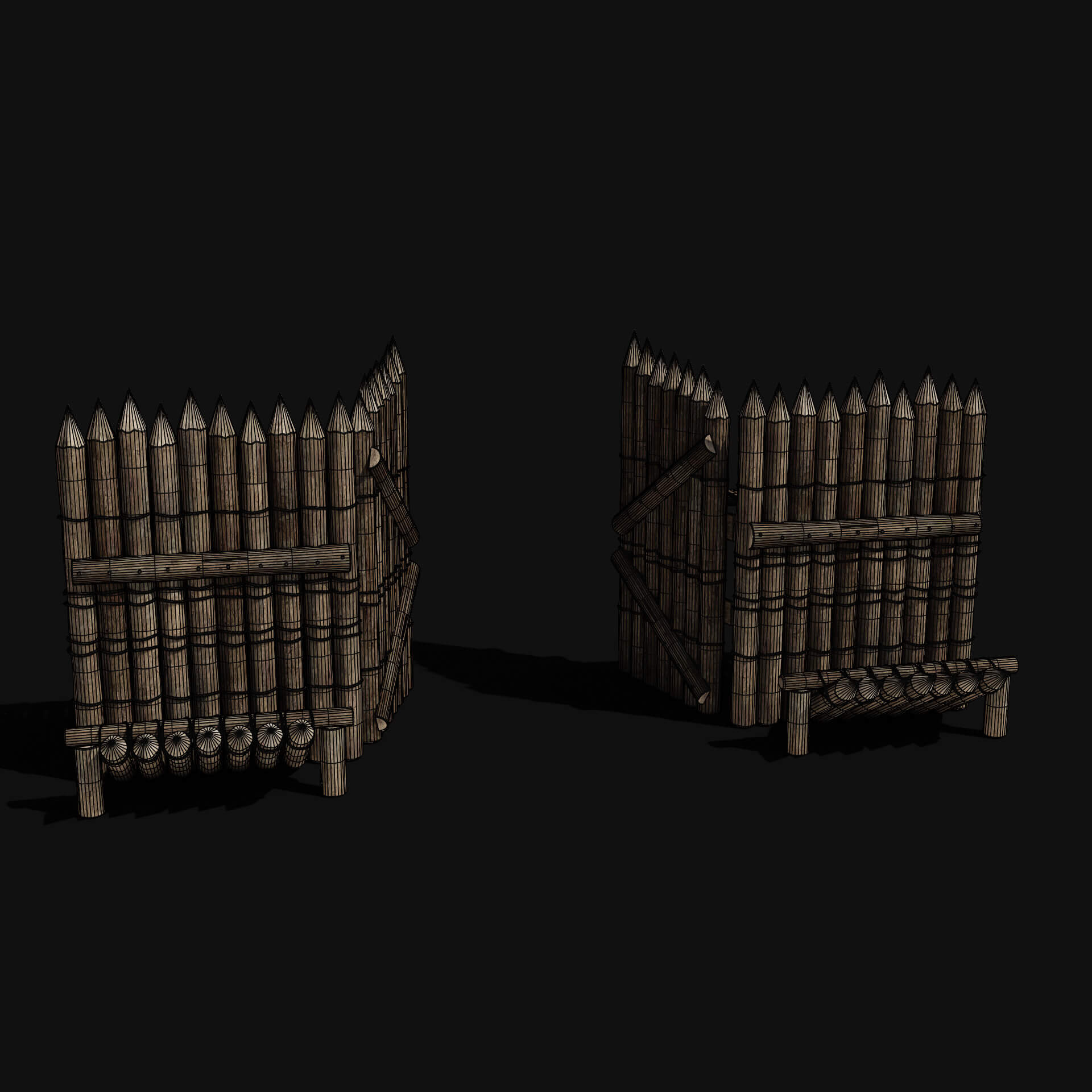 Wooden Gates Medieval Door Collection - 3D Model by Enterables