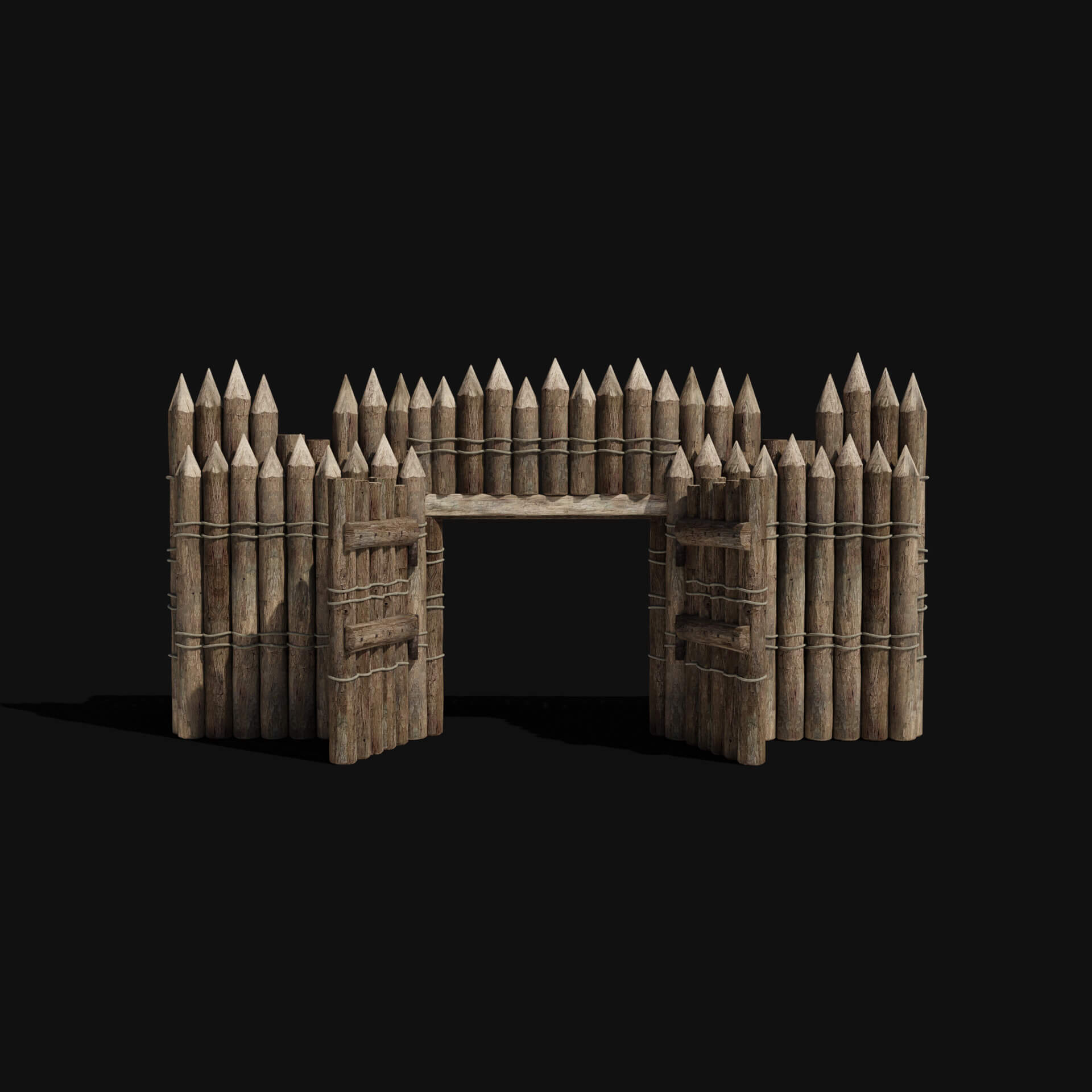 Wooden Gates Medieval Door Collection - 3D Model by Enterables