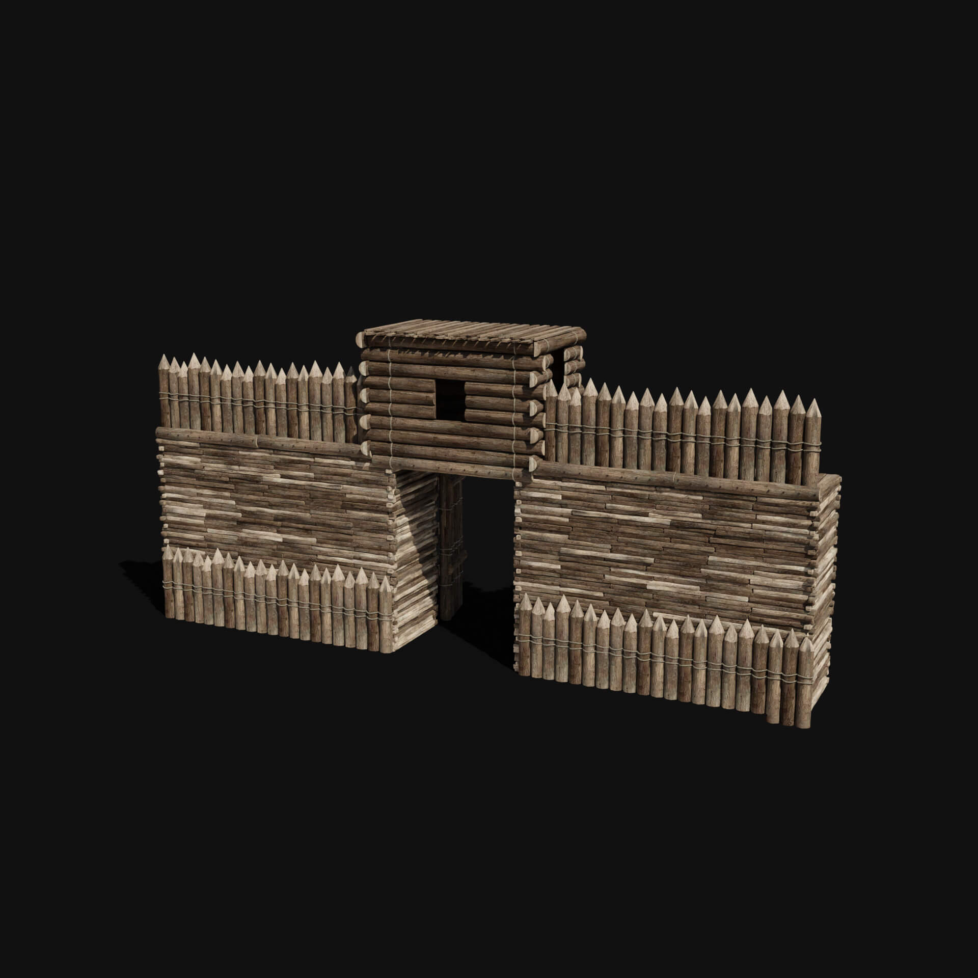 Wooden Gates Medieval Door Collection - 3D Model by Enterables