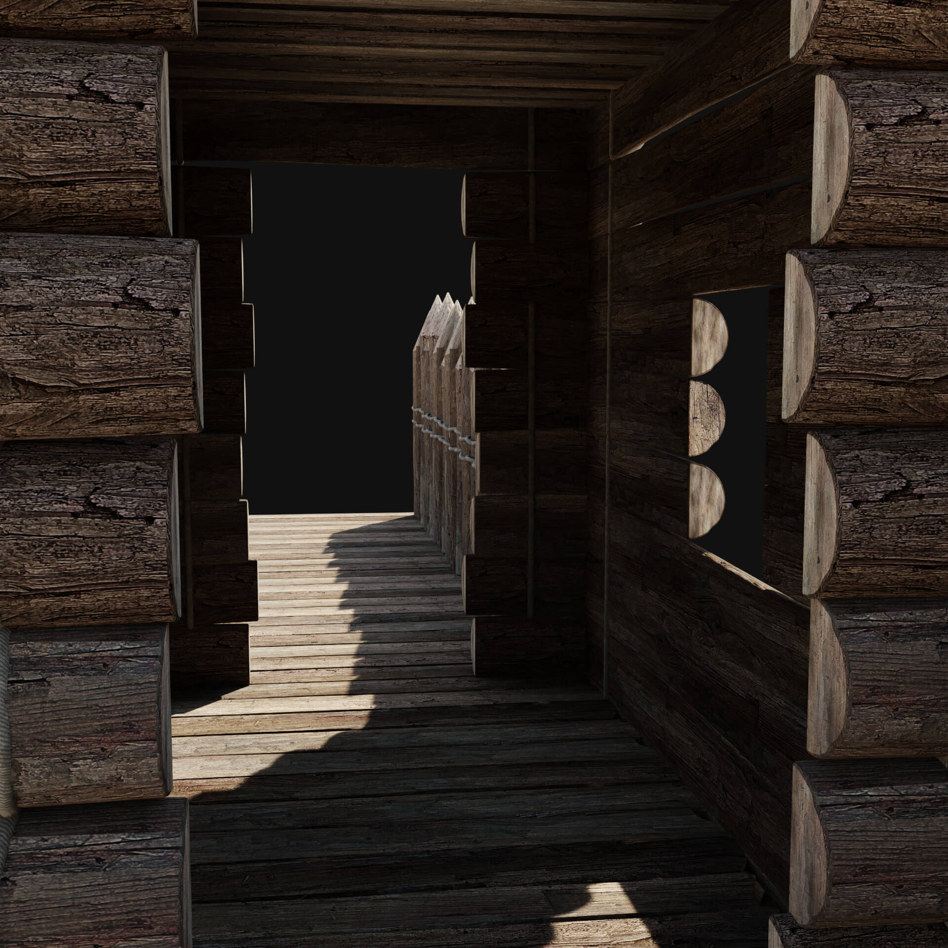 Wooden Gates Medieval Door Collection - 3D Model by Enterables