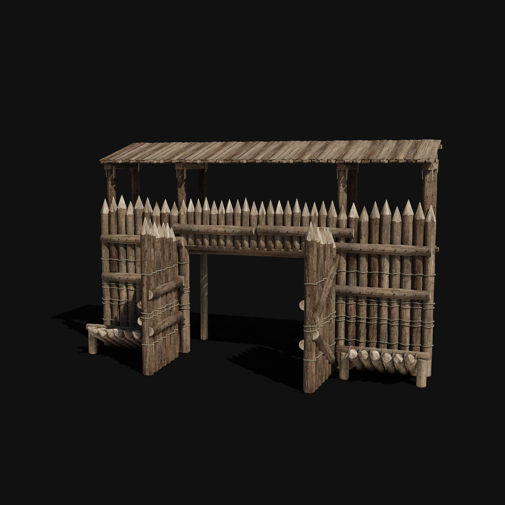 Wooden Gates Medieval Door Collection - 3D Model by Enterables