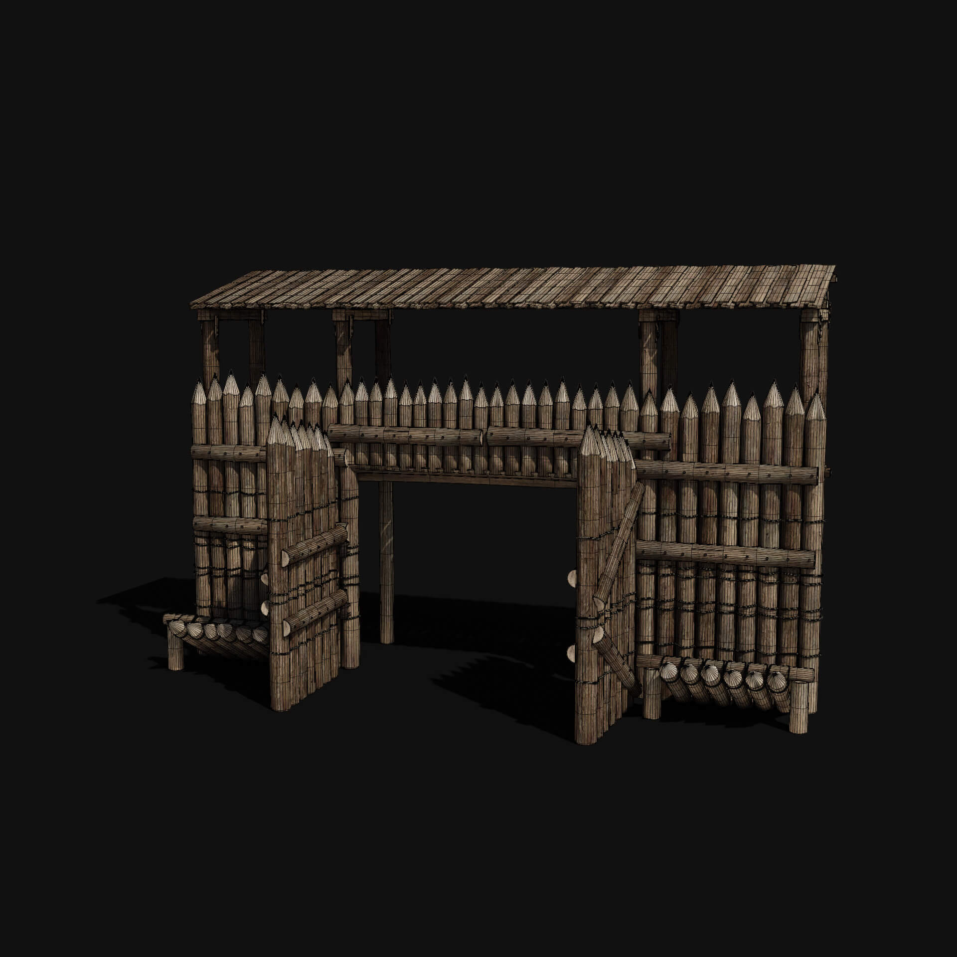 Wooden Gates Medieval Door Collection - 3D Model by Enterables