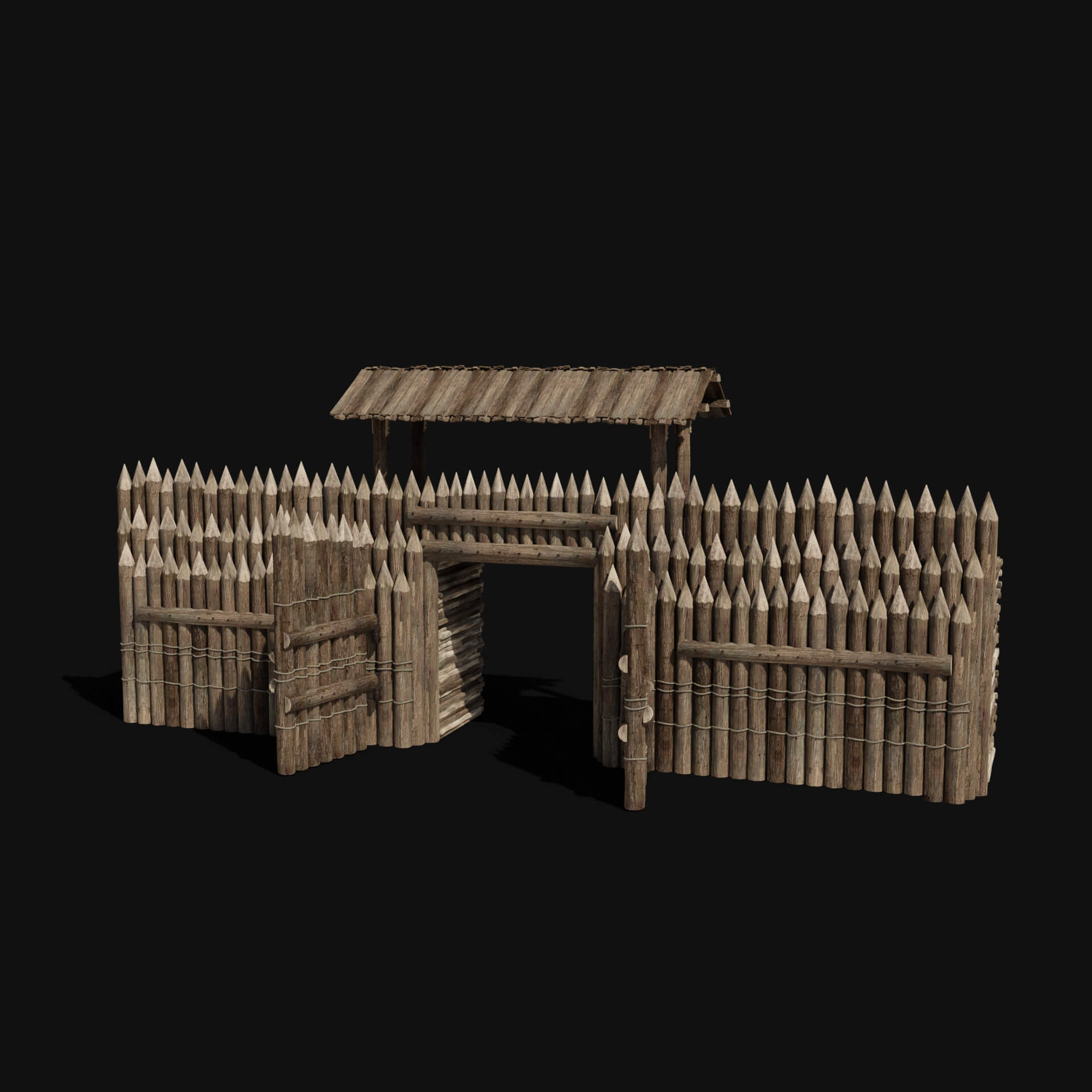 Wooden Gates Medieval Door Collection - 3D Model by Enterables