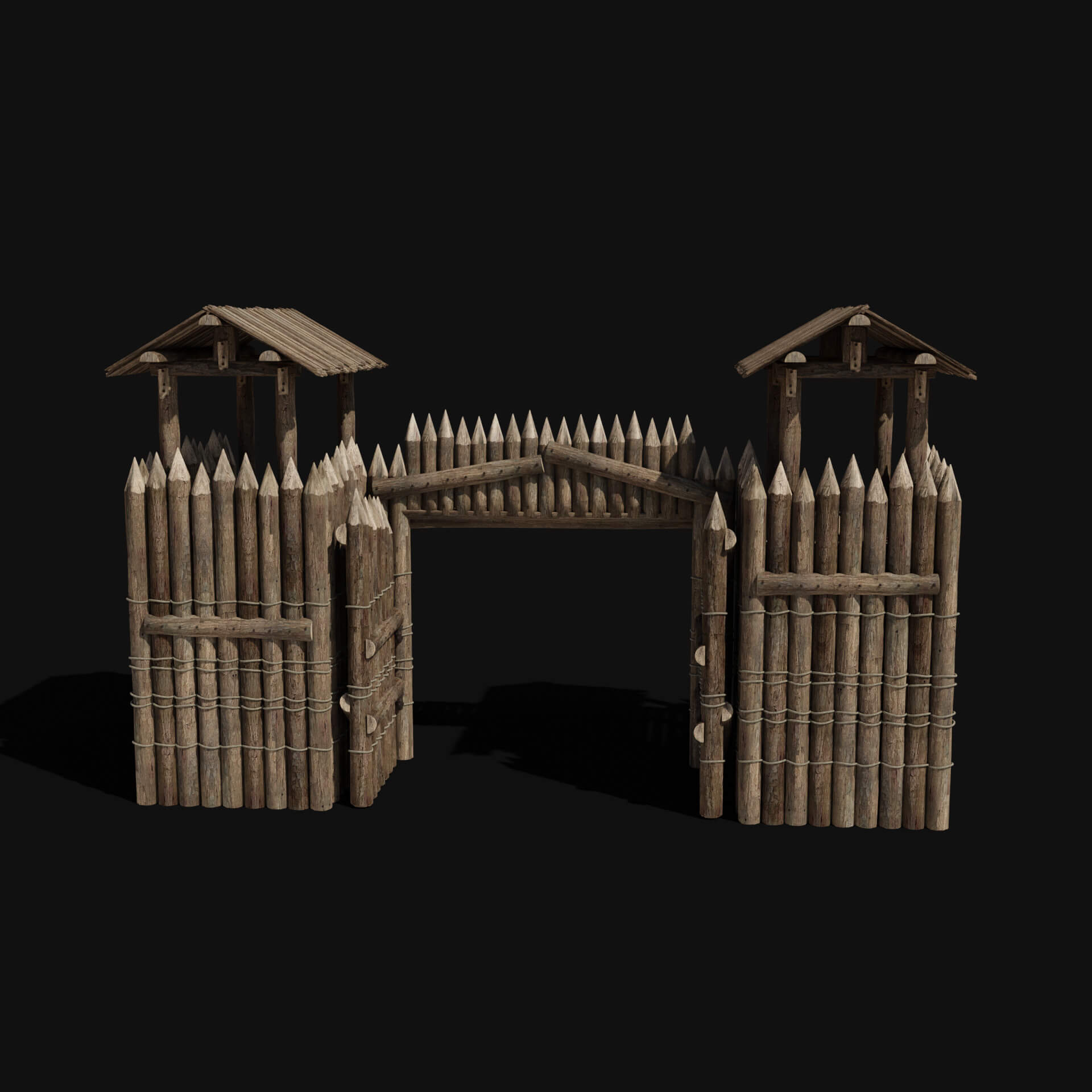 Wooden Gates Medieval Door Collection - 3D Model by Enterables