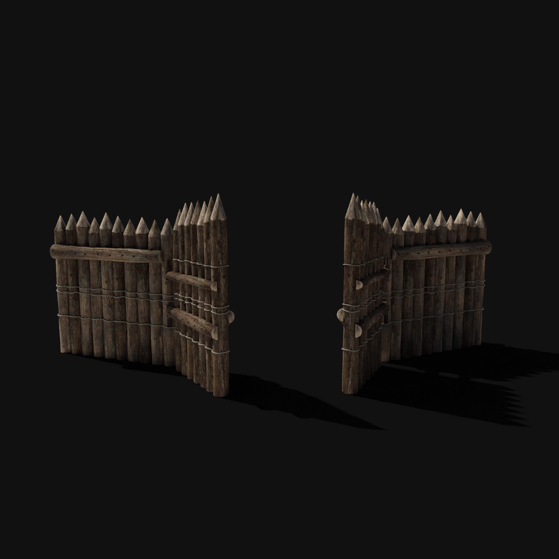 Wooden Gates Medieval Door Collection - 3D Model by Enterables