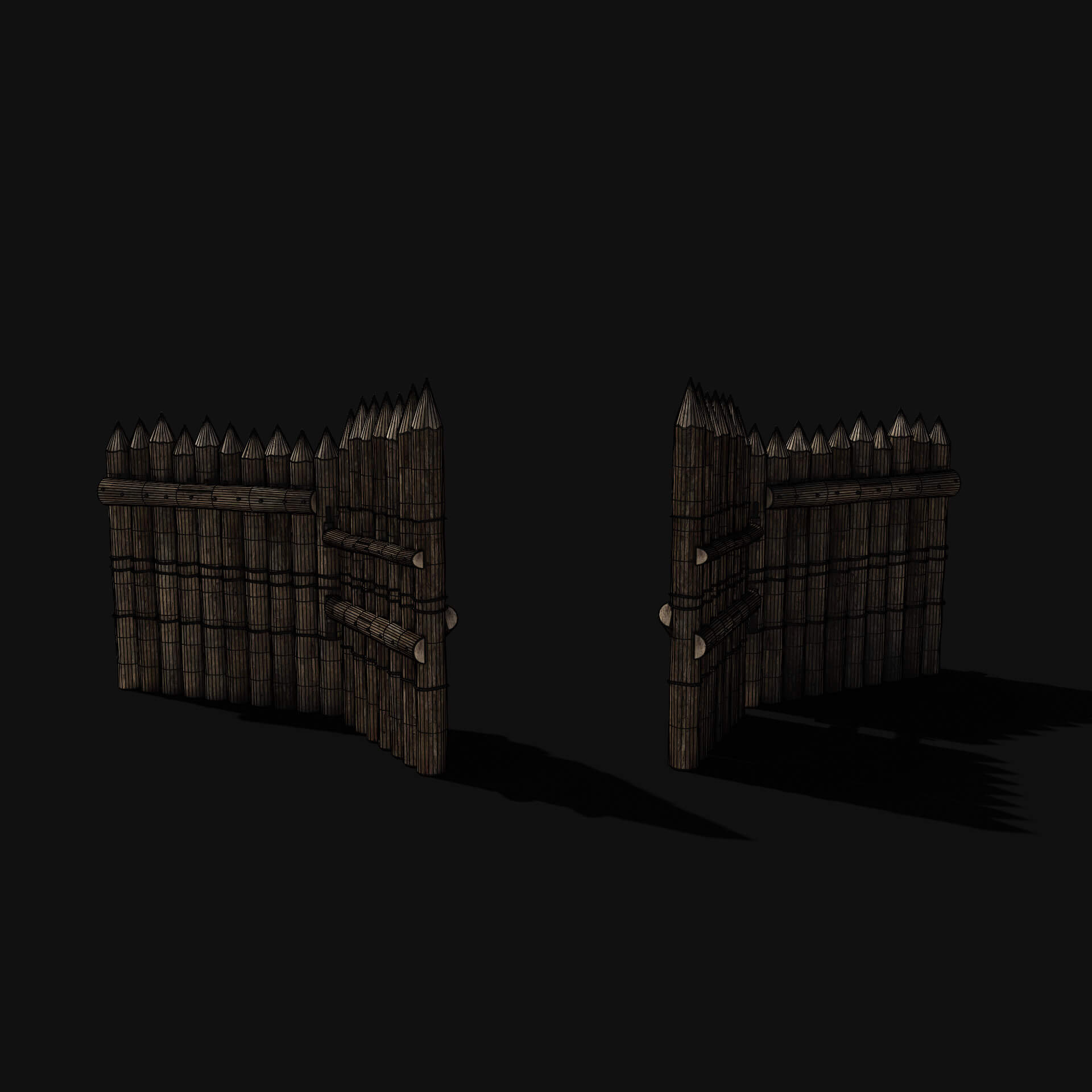 Wooden Gates Medieval Door Collection - 3D Model by Enterables