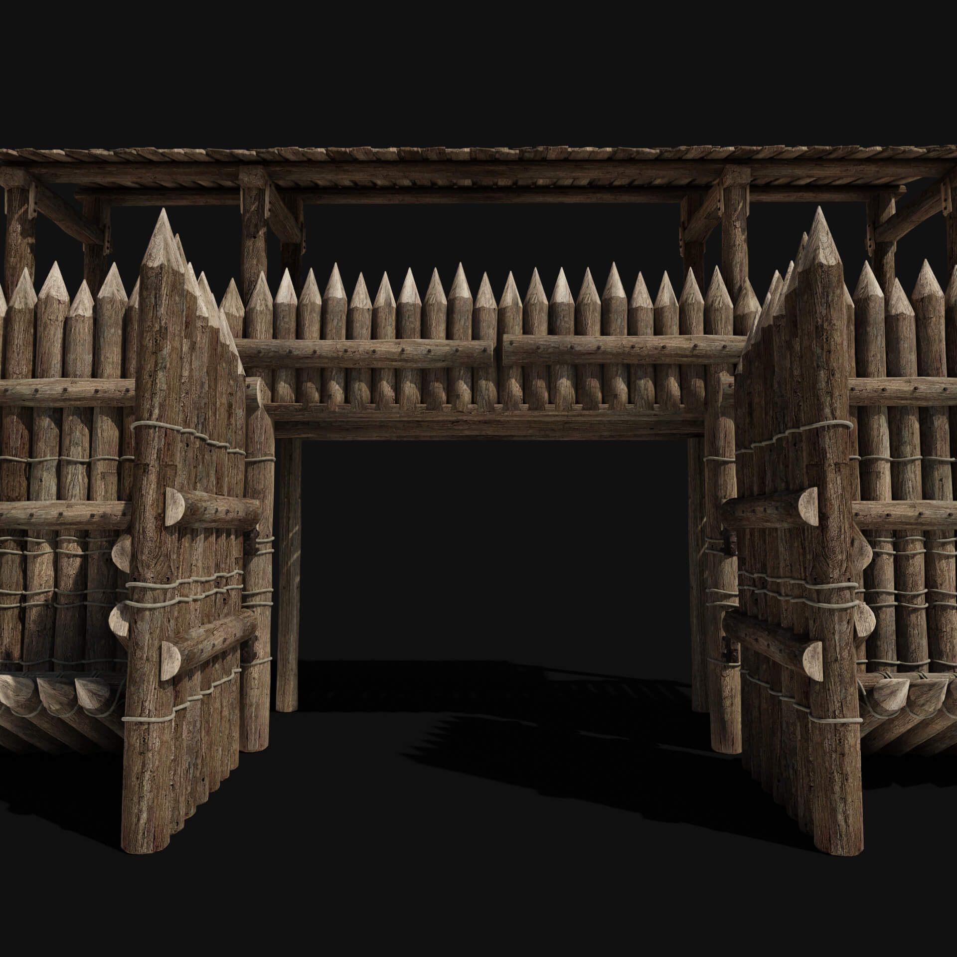 Wooden Gates Medieval Door Collection - 3D Model by Enterables