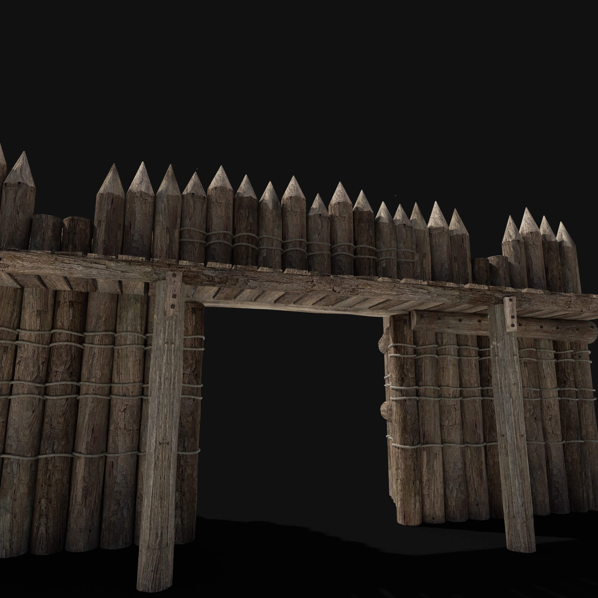 Wooden Gates Medieval Door Collection - 3D Model by Enterables