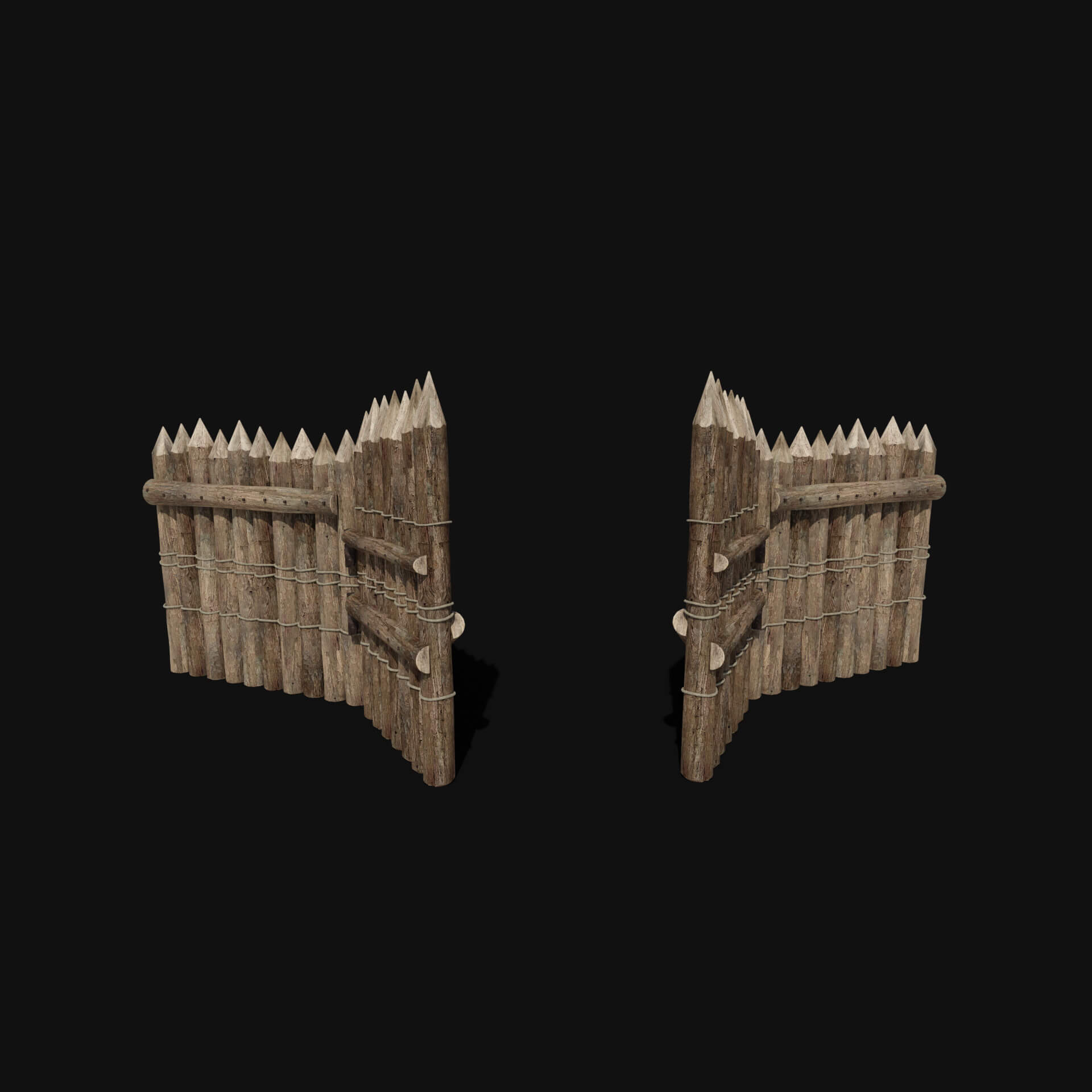 Wooden Gates Medieval Door Collection - 3D Model by Enterables