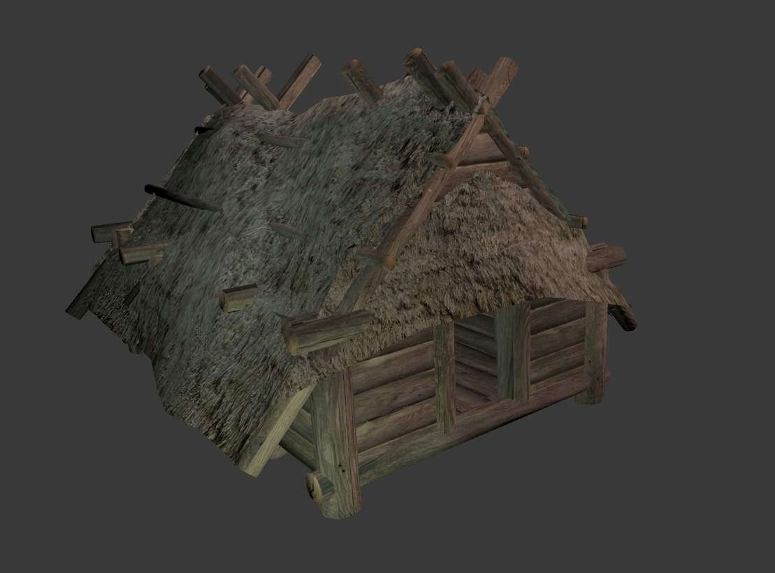 Wooden Hut - 3D Model by Enterables