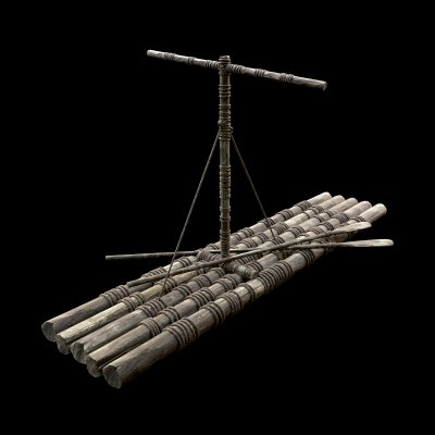 Wooden Survival Raft - 3D Model by Enterables