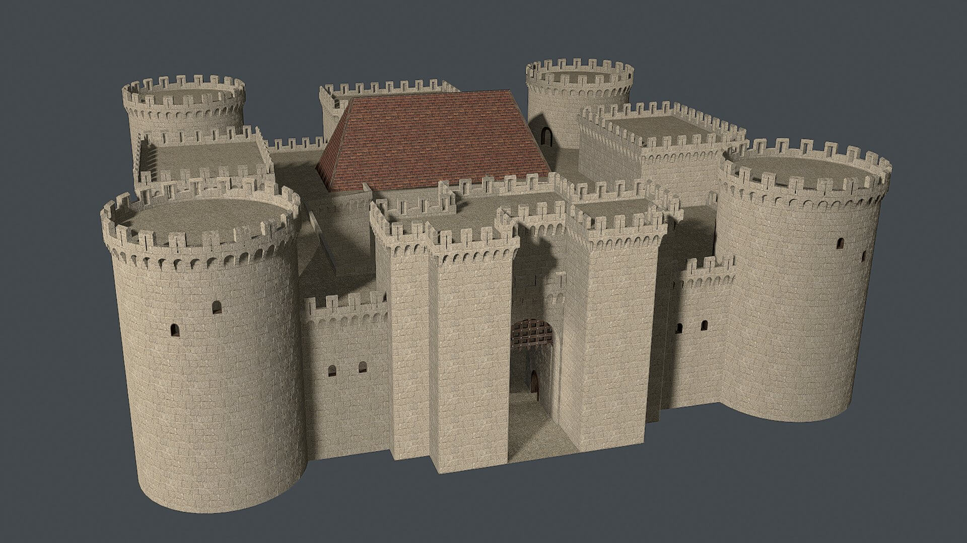 Medieval Castle - 3D Model by Eric_Mcguree