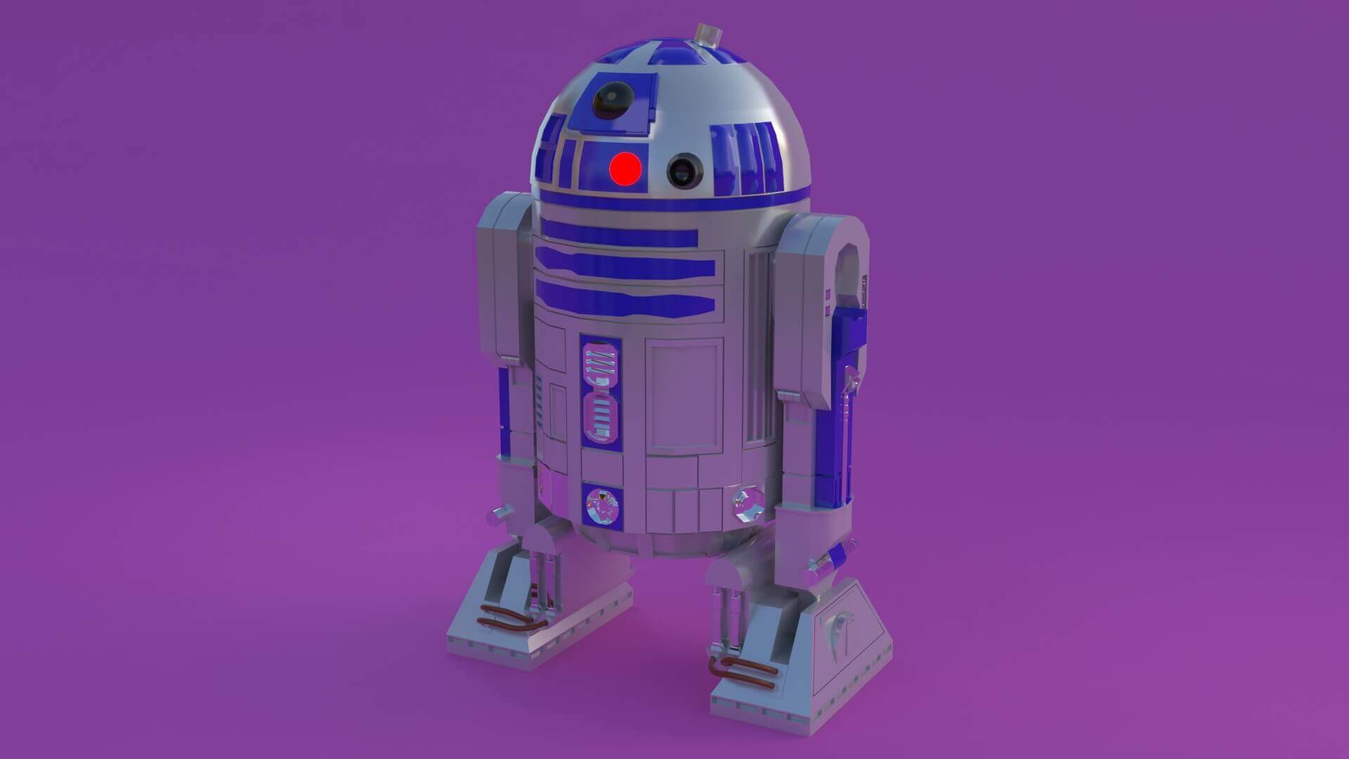 r2d2 3D Render, Digital Art by eric117
