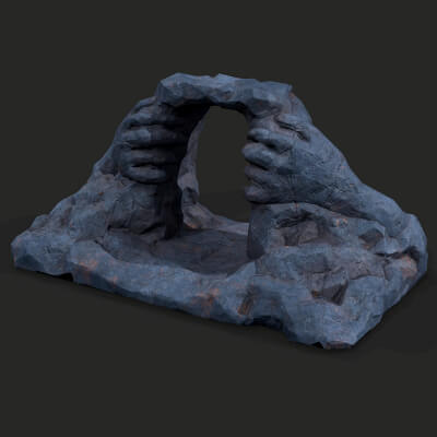 Cave Entrance Cliff Rock 07 - 3D Model by ERTAN ZORLU