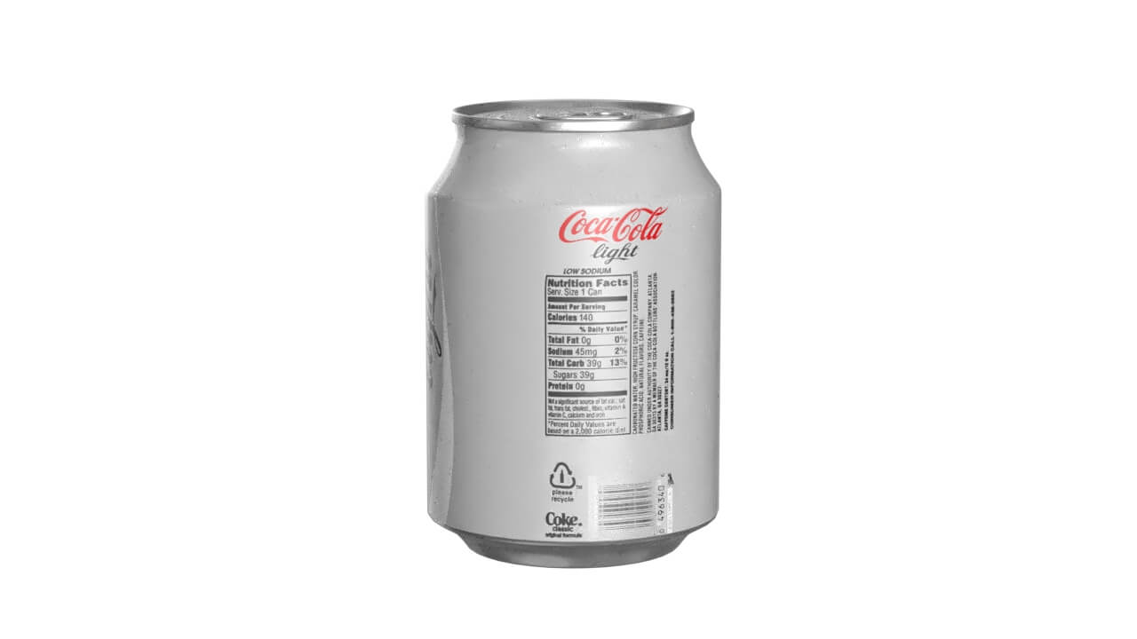 Coca Cola Light Drink Can 250ml 09 - 3D Model by ERTAN ZORLU