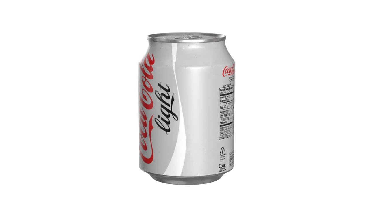 Coca Cola Light Drink Can 250ml 09 - 3D Model by ERTAN ZORLU