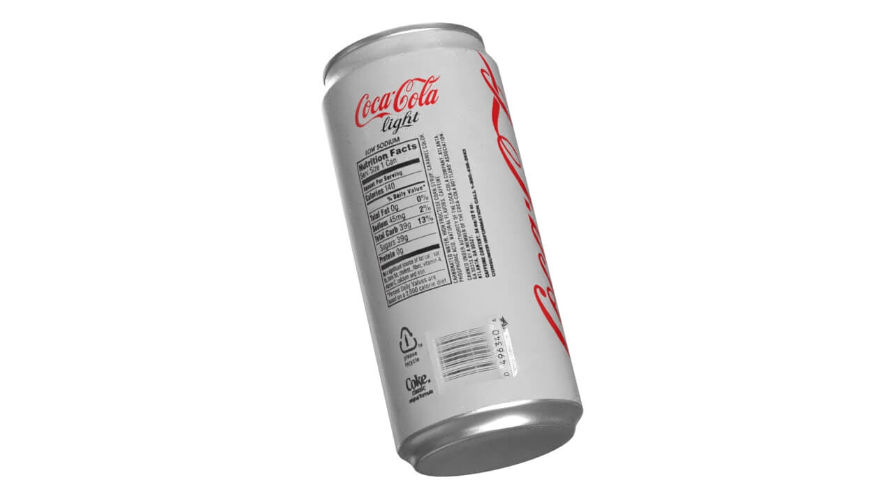 Coca Cola Light Drink Can Sleek 270ml 05 - 3D Model by ERTAN ZORLU