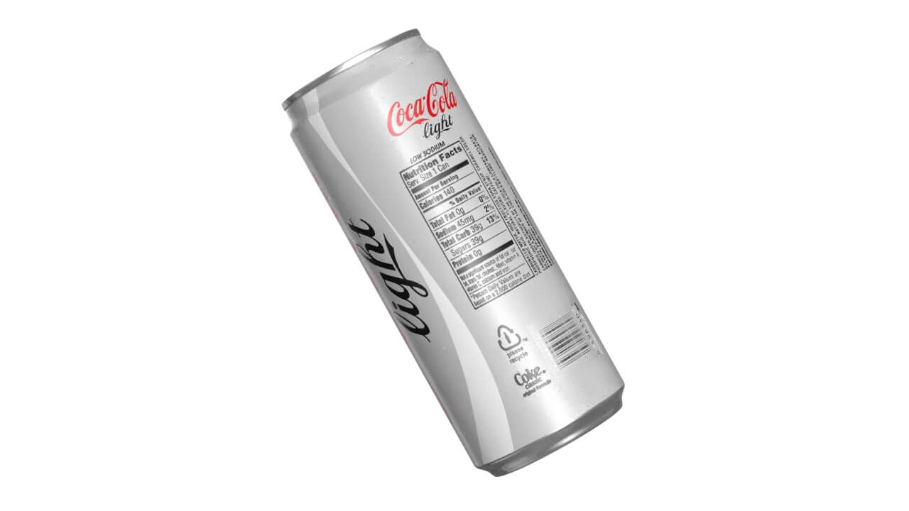 Coca Cola Light Drink Can Sleek 310ml 06 - 3D Model by ERTAN ZORLU